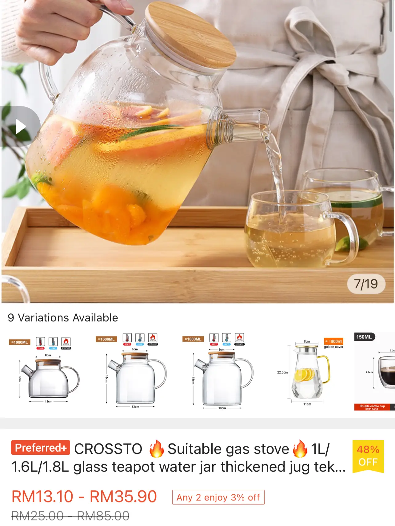 BUDGET FRIENDLY GLASS TEAPOT | Galeri disiarkan oleh floor_12.twelve | Lemon8