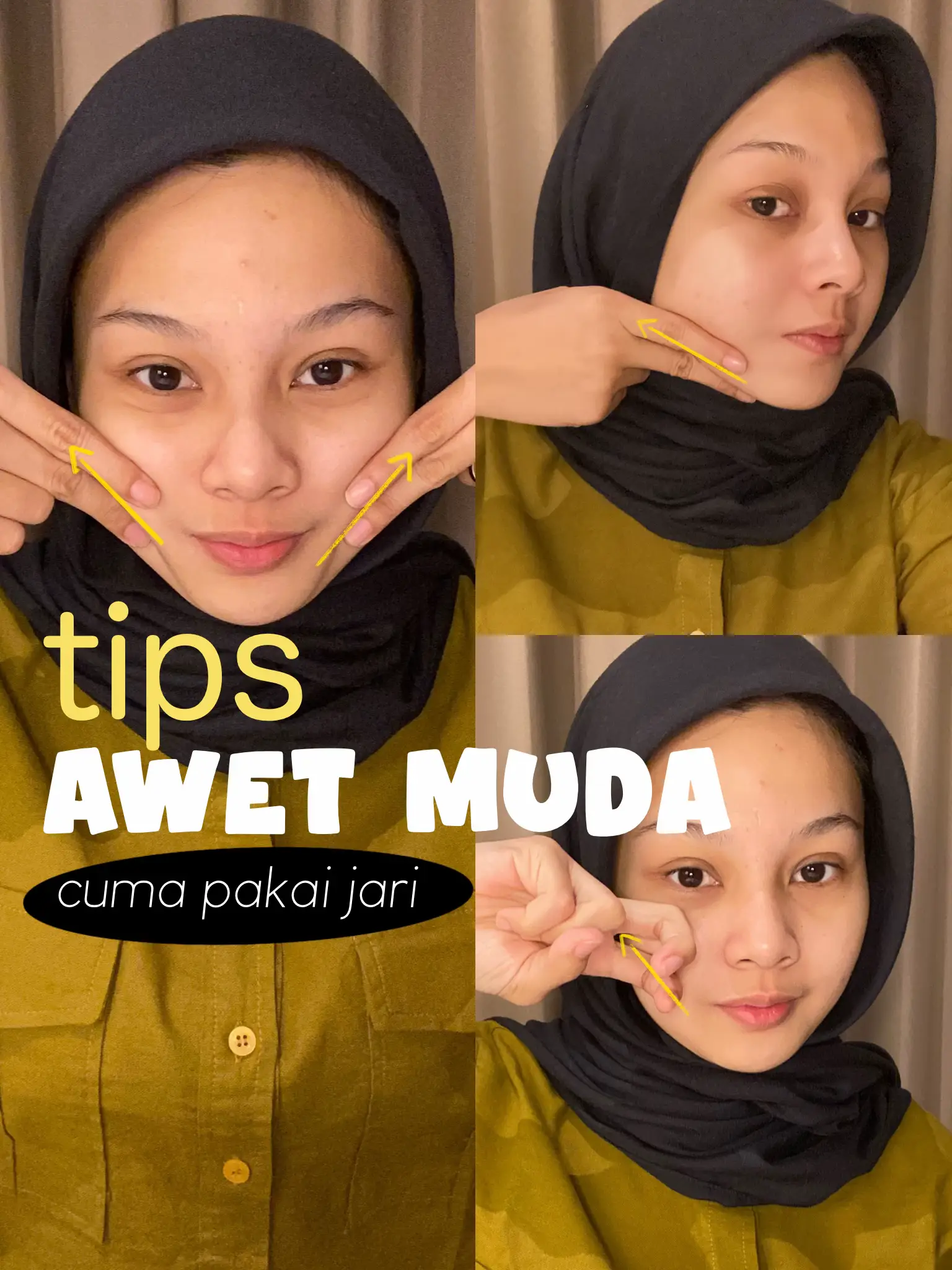 TIPS AWET MUDA PAKAI JARI | Video dipublikasikan oleh Aminyandawi | Lemon8