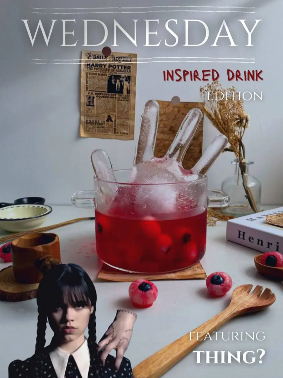 Wednesday Addams inspired drink 🍷👀🩸 | วิดีโอที่เผยแพร่โดย Nurain ...
