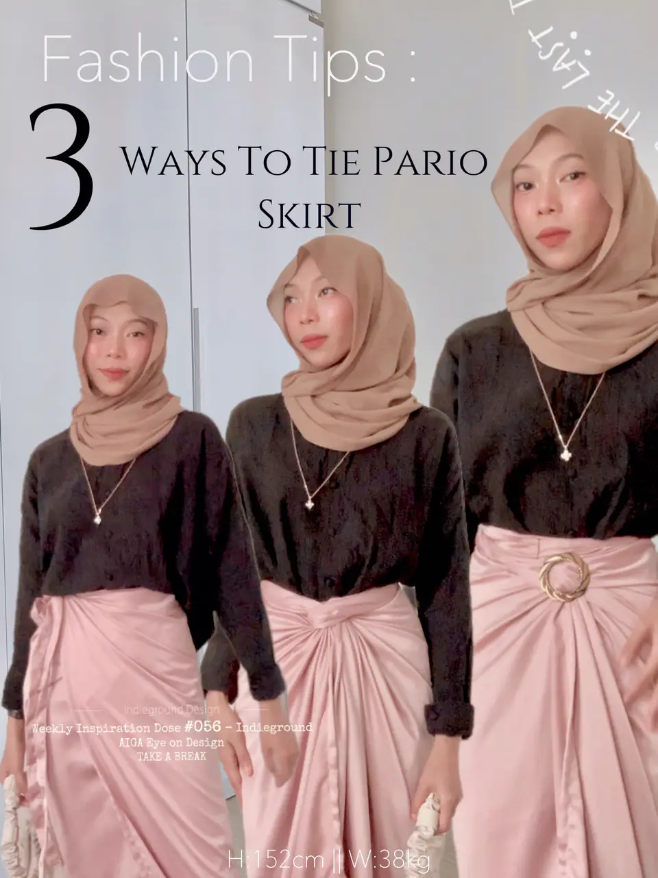 3 Ways To Tie Pario Skirt | Video diterbitkan oleh Miday | Lemon8