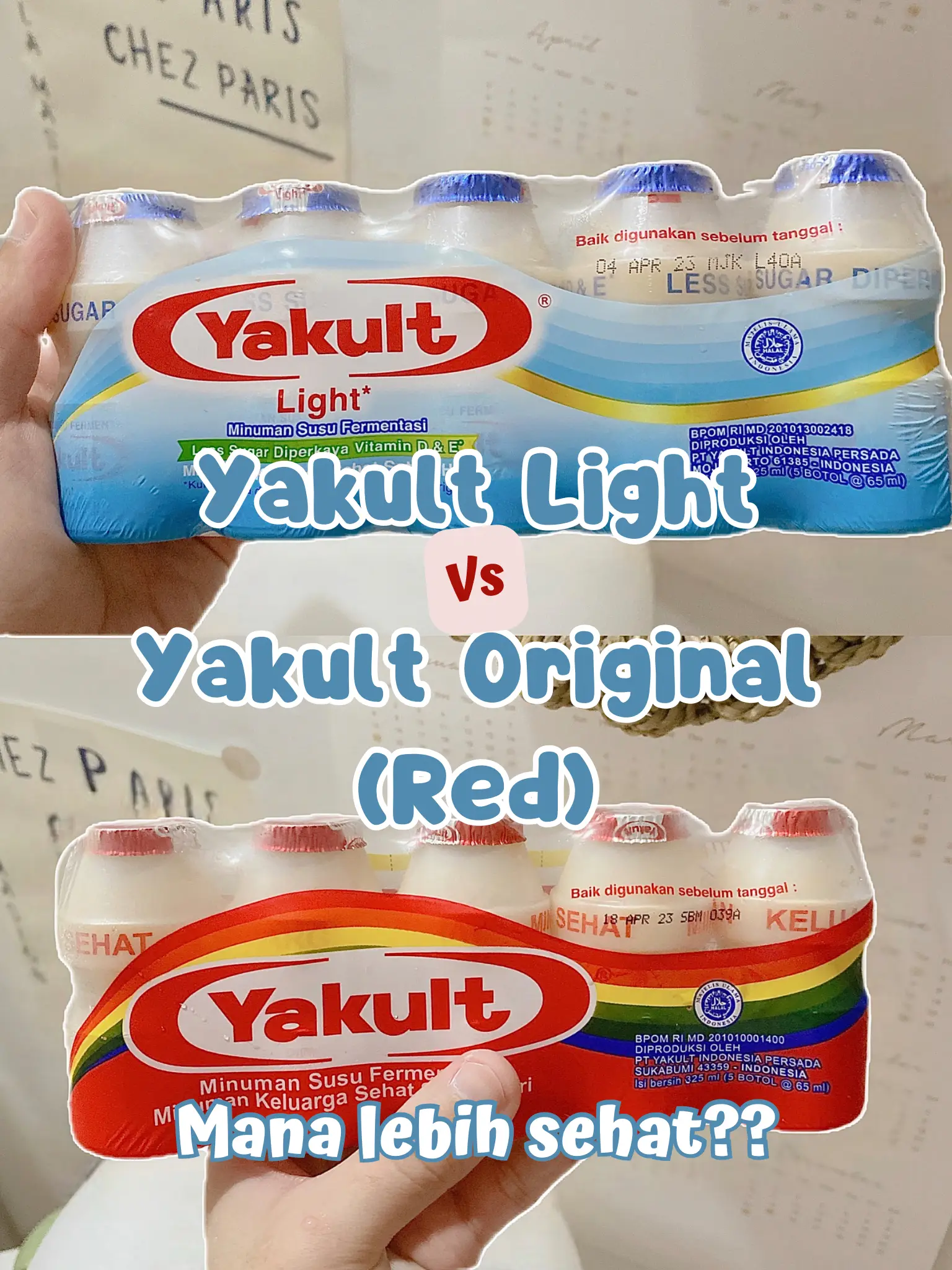 Yakult Biru vs Yakult Merah, mana lebih sehat?!🧐🤔 | Galeri diposting ...