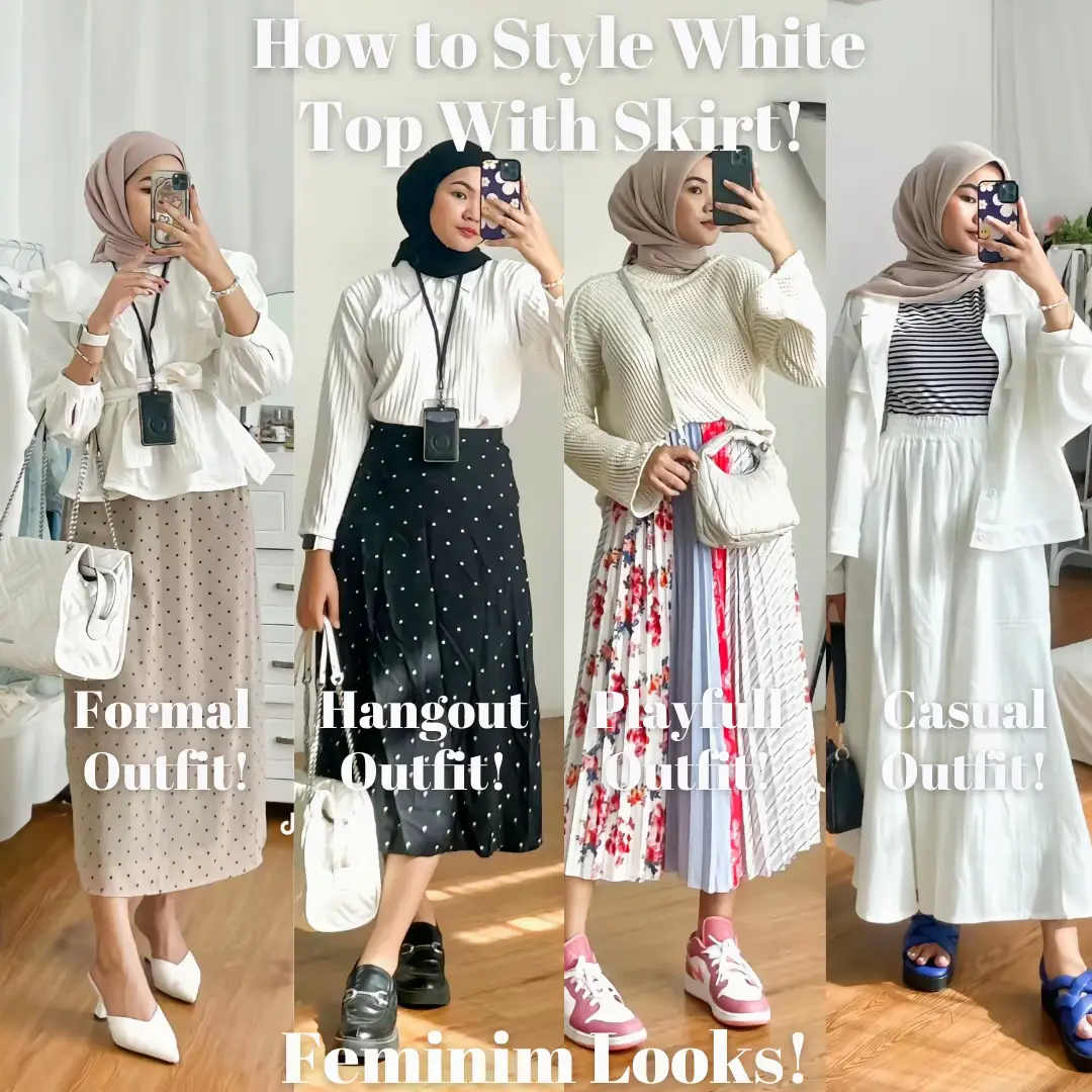 How To Style White Top With Skirt!💐 | Gallery posted by Outfit Ideas | Lemon8