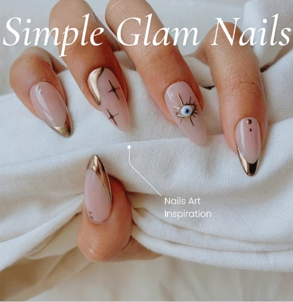 Simple Glam Nails Inspiration | Galeri diposting oleh syaabhll | Lemon8