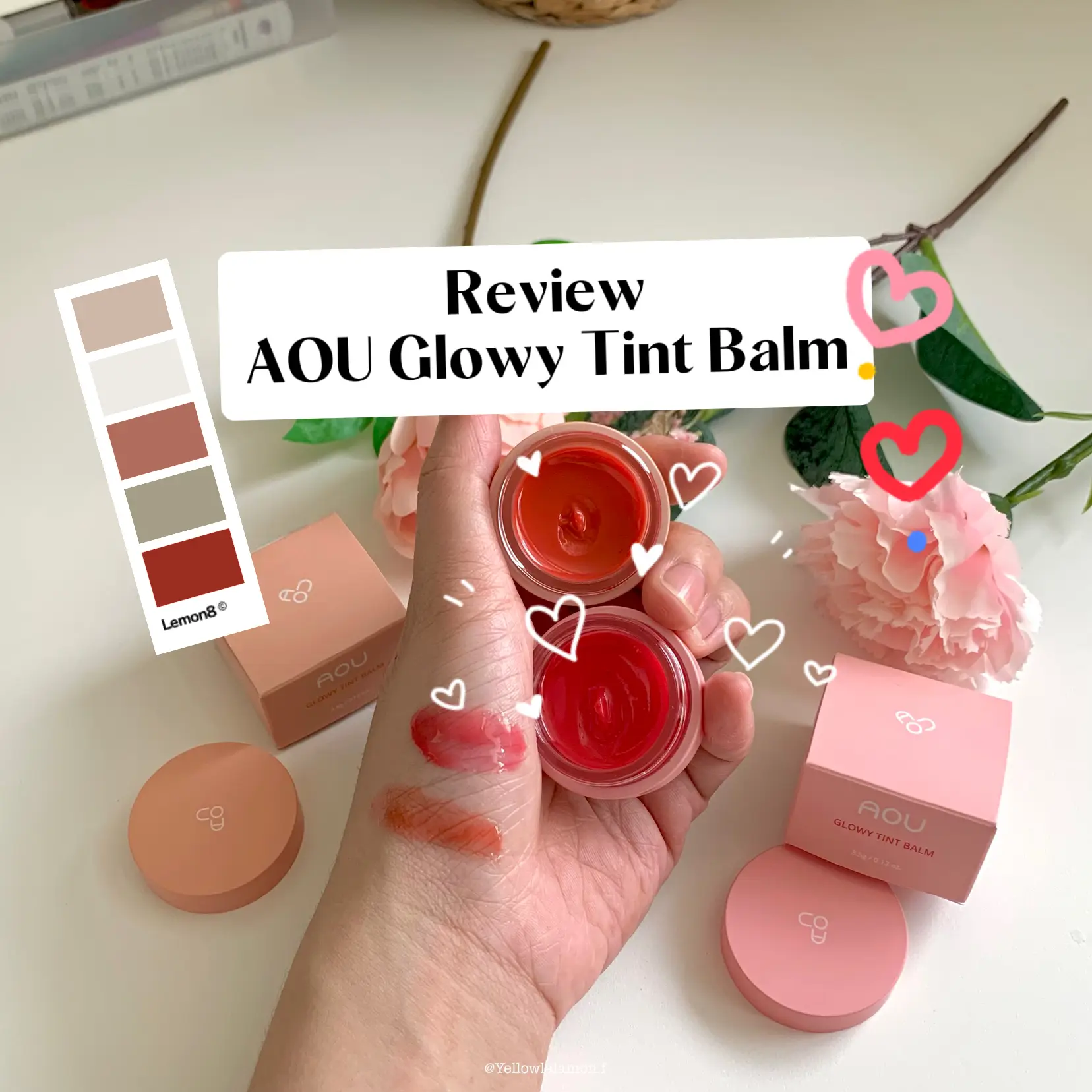 Review AOU Glowy Tint Balm💖 | แกลเลอรีที่โพสต์โดย yellowlalamon.f | Lemon8