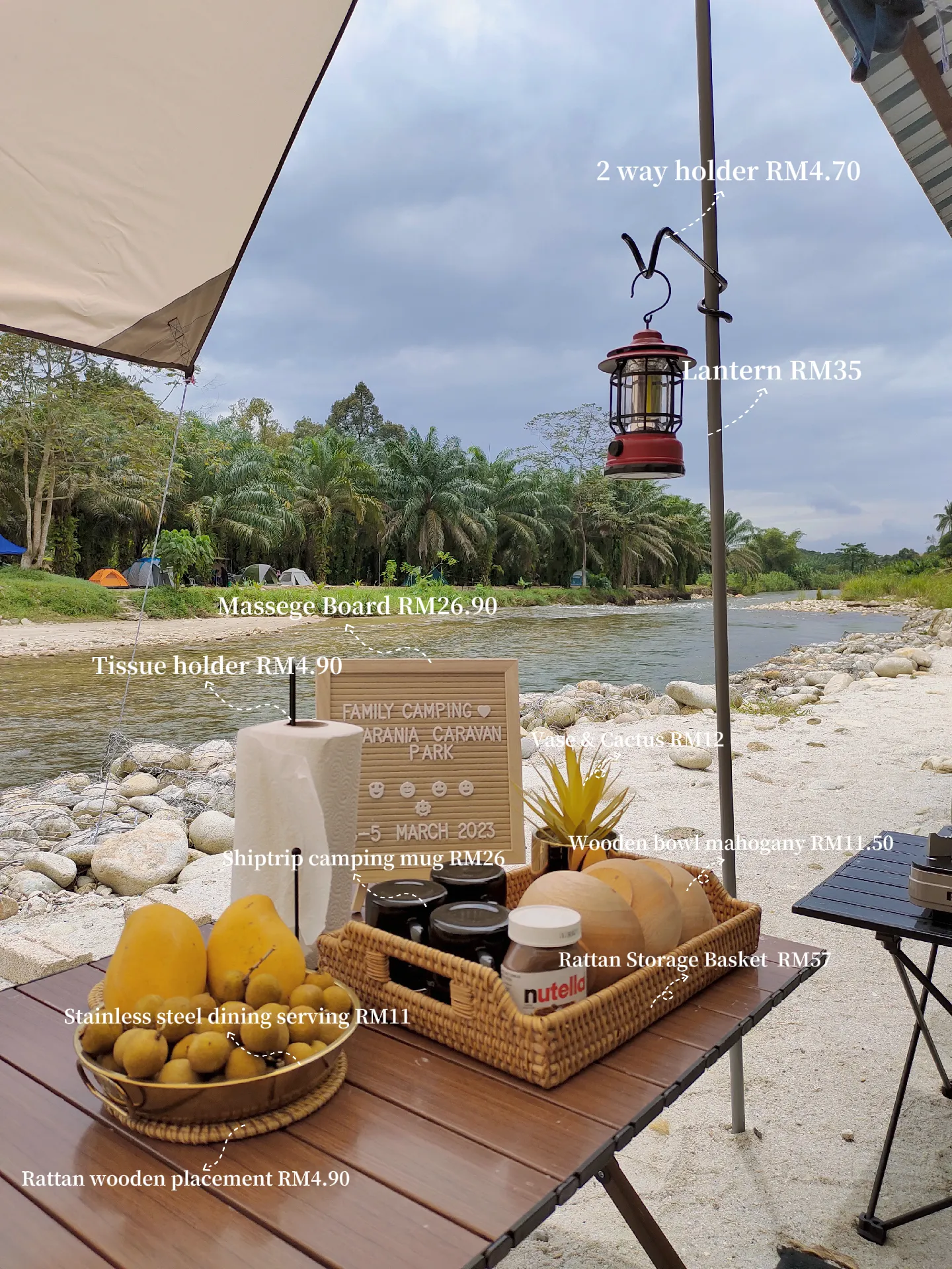 Simple Camping Table Deco | Galeri disiarkan oleh Yatt Hayati | Lemon8