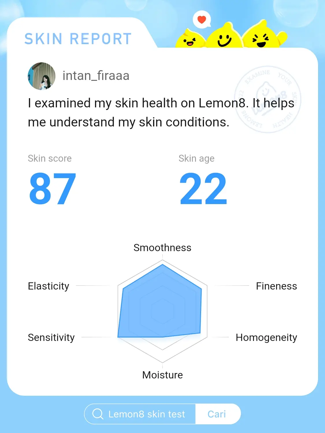 My Skin Report | แกลเลอรีที่โพสต์โดย Intan Safira | Lemon8