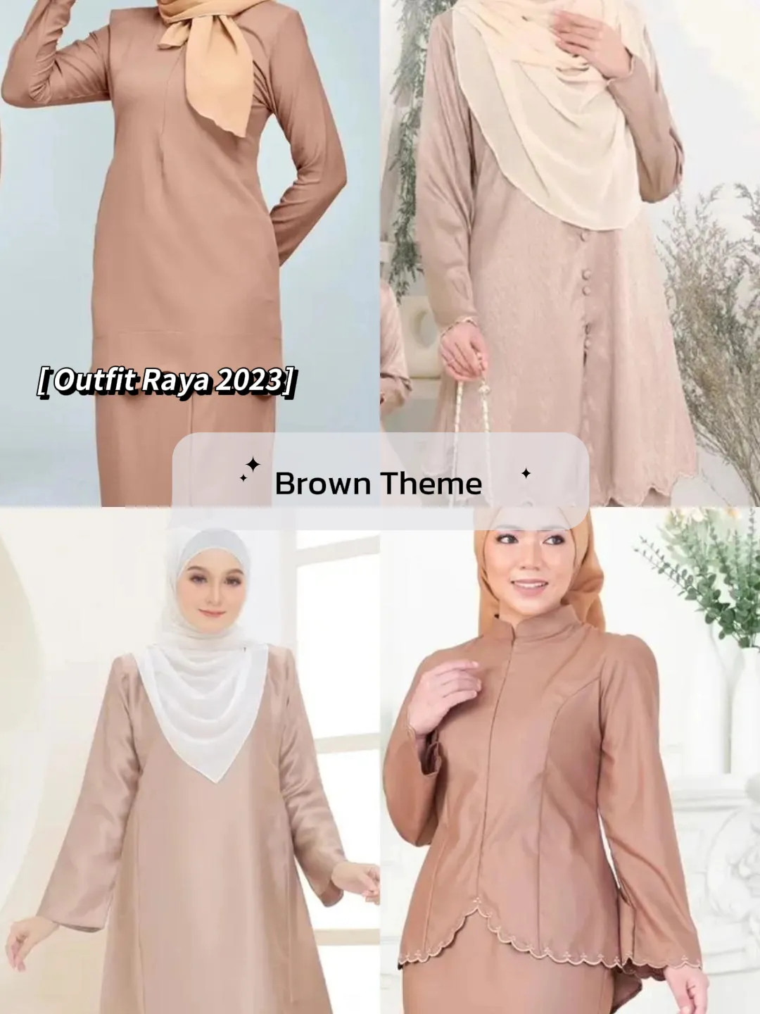 OUTFIT RAYA IDEA FOR BROWN THEME | แกลเลอรีที่โพสต์โดย The.Mieja | Lemon8