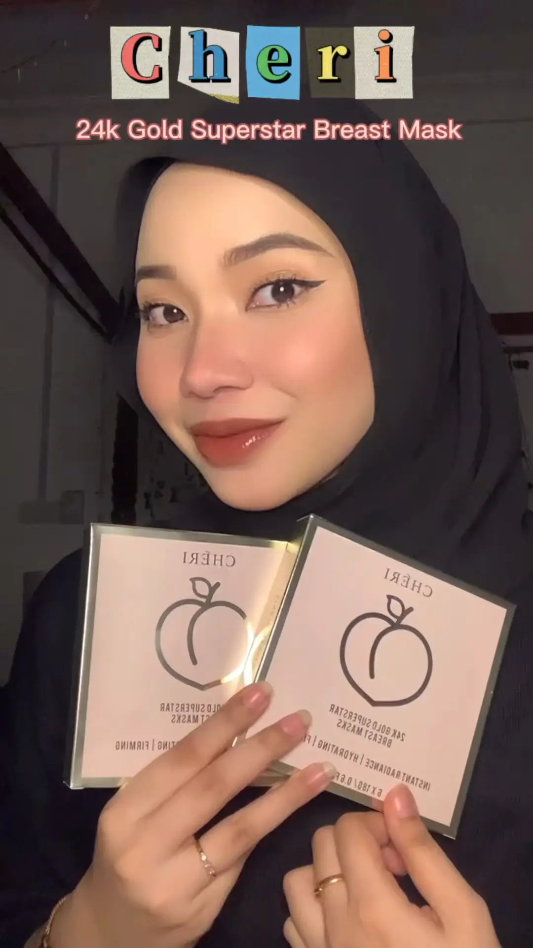 Cheri - 24k Gold Superstar Breast Mask 🍒 | Video diterbitkan oleh Adriana Suraya | Lemon8