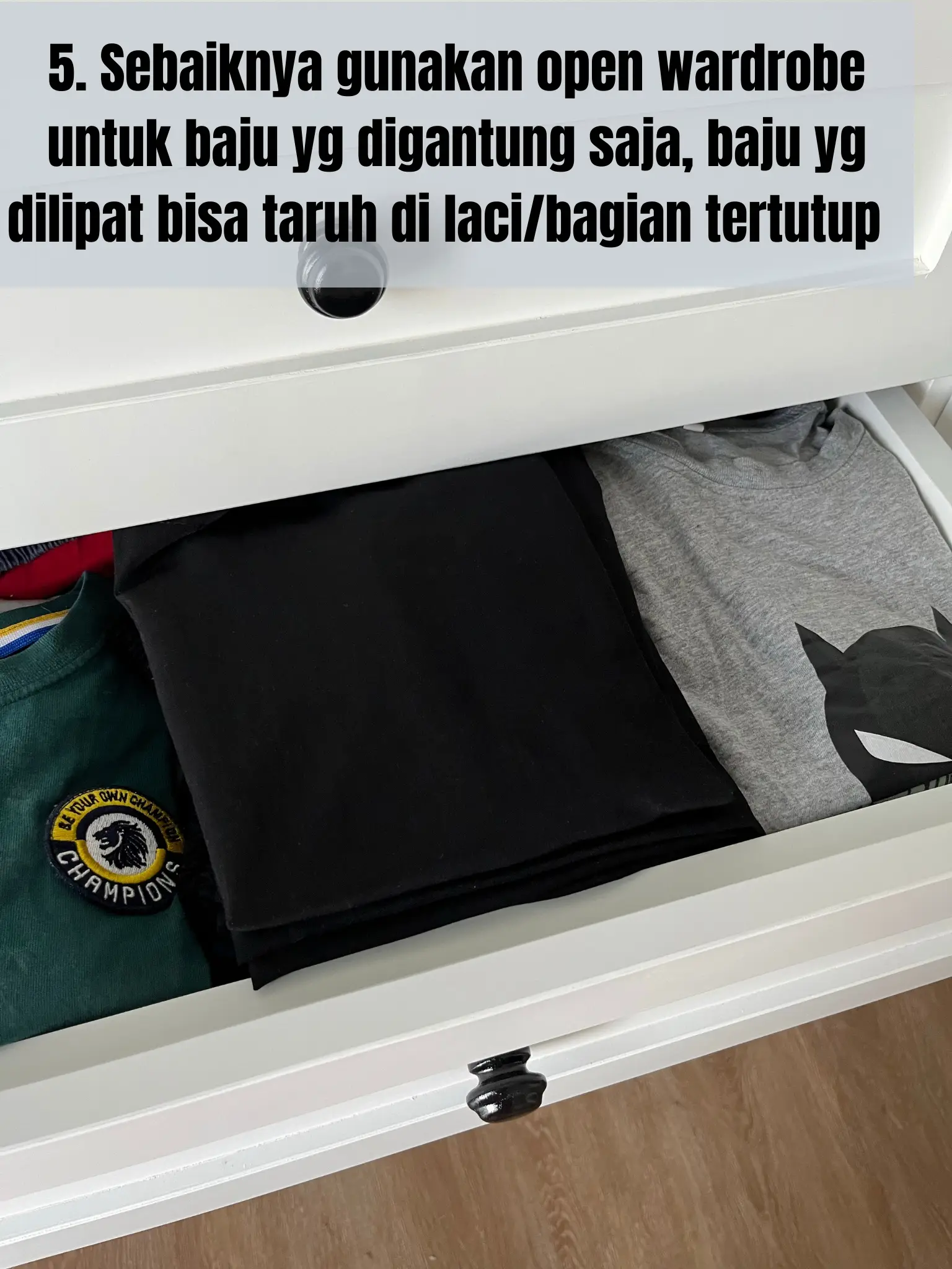 Tips OPEN WARDROBE selalu rapi | Galeri diposting oleh ZAF Home | Lemon8