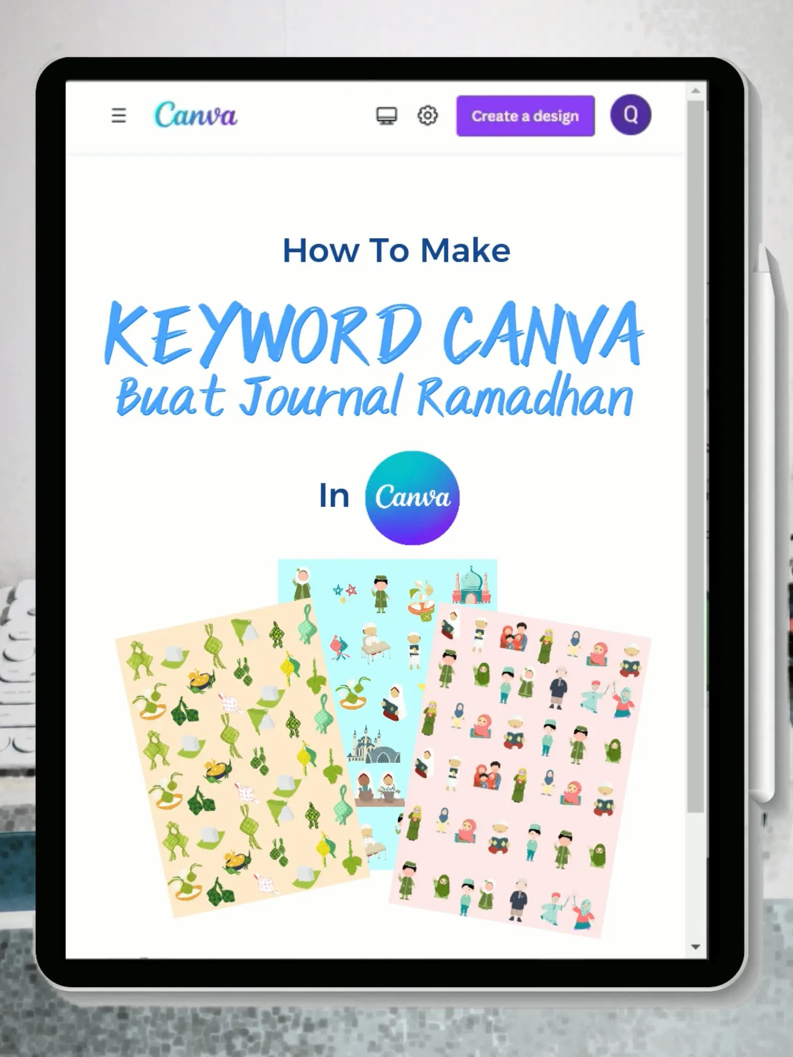 Keyword Canva Tema Ramadan dan Lebaran | Video dipublikasikan oleh Ota_diginote | Lemon8