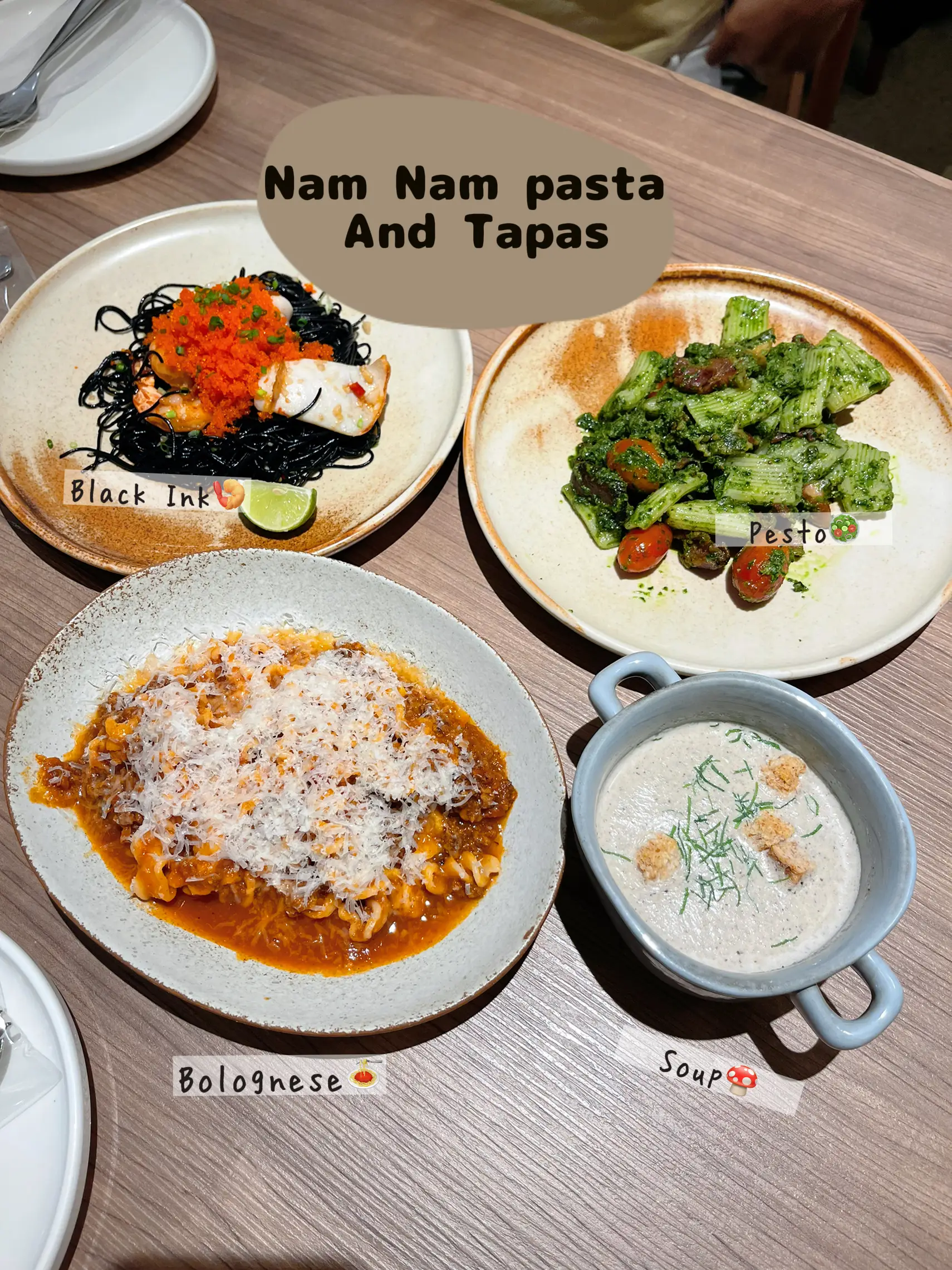 Nam Nam pasta and Tapas ร้านอาหารอิตาลี ทำเส้นกันสดๆ!🍝💖 | แกลเลอรีที่ ...