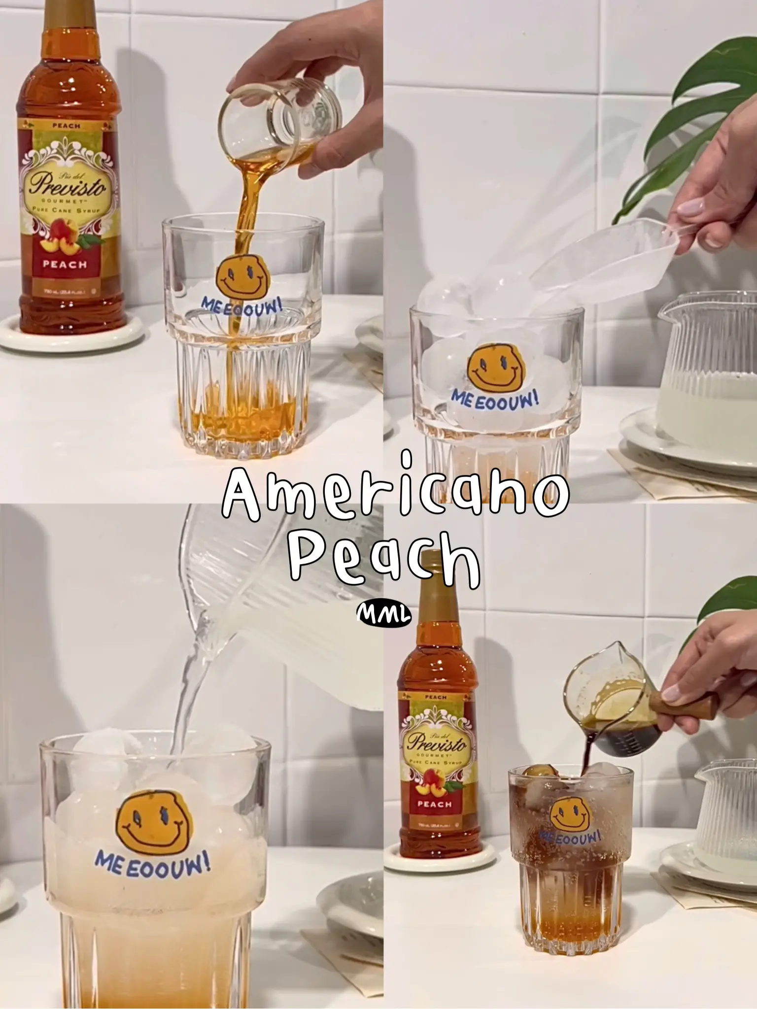 🧡Americano Peach ที่ทำง่ายกว่าที่คิด! ☕️🍑 | วิดีโอที่เผยแพร่โดย ʍʍʟ🥂 ...