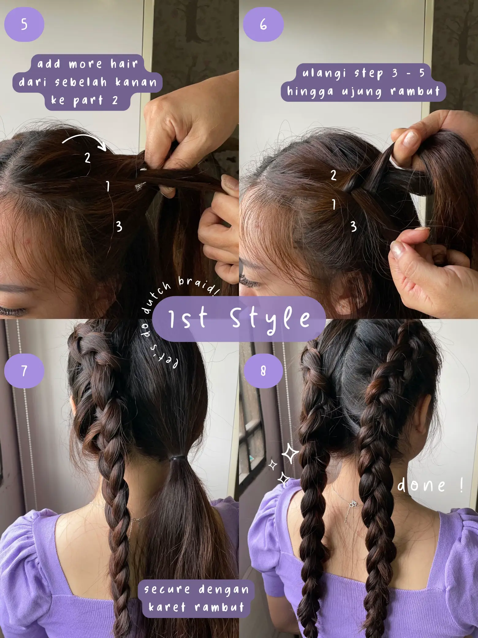 ide Double Braid Hairstyle! Dutch Braid Tutorial | Galeri diposting ...