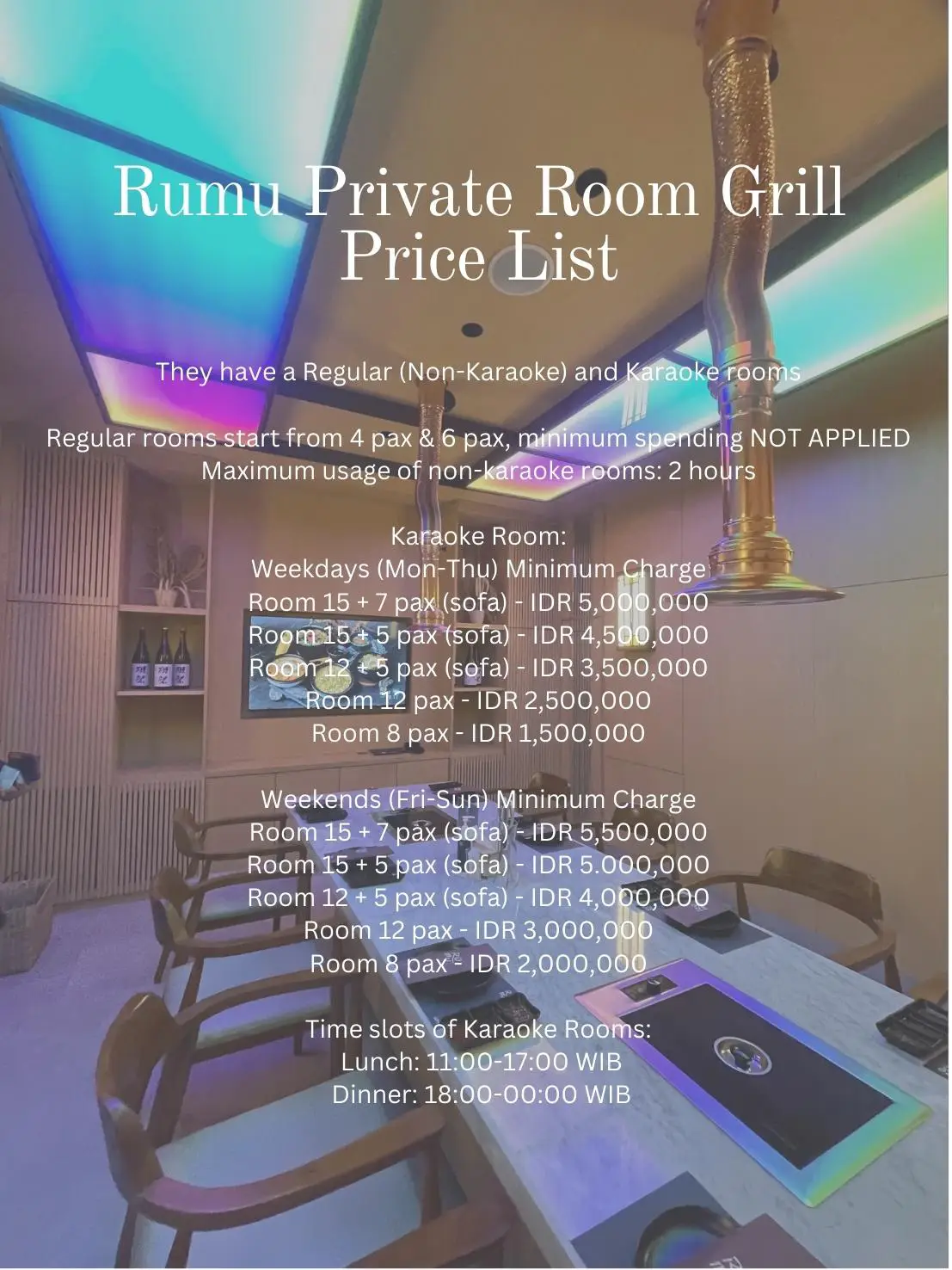 DINNER + KARAOKE NIGHT AT RUMU JKT | Galeri diposting oleh ...