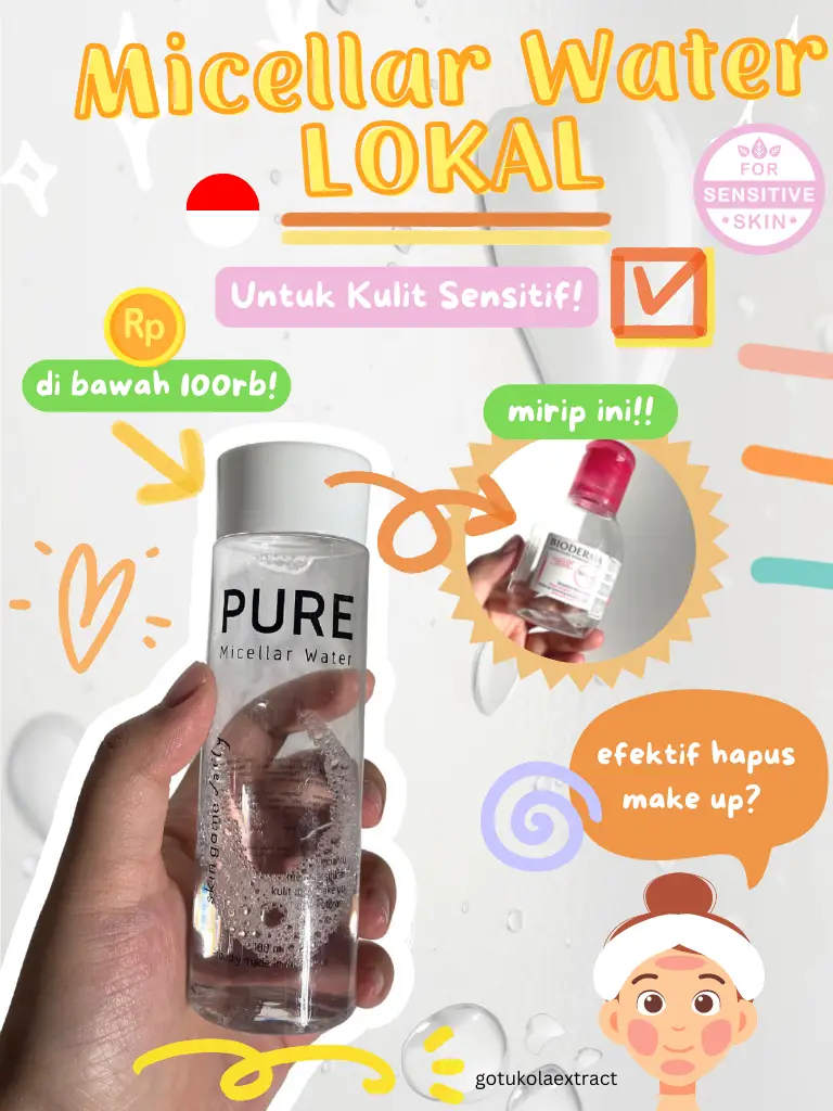MICELLAR WATER LOKAL UNTUK KULIT SENSITIF!💗 | Galeri diposting oleh ...