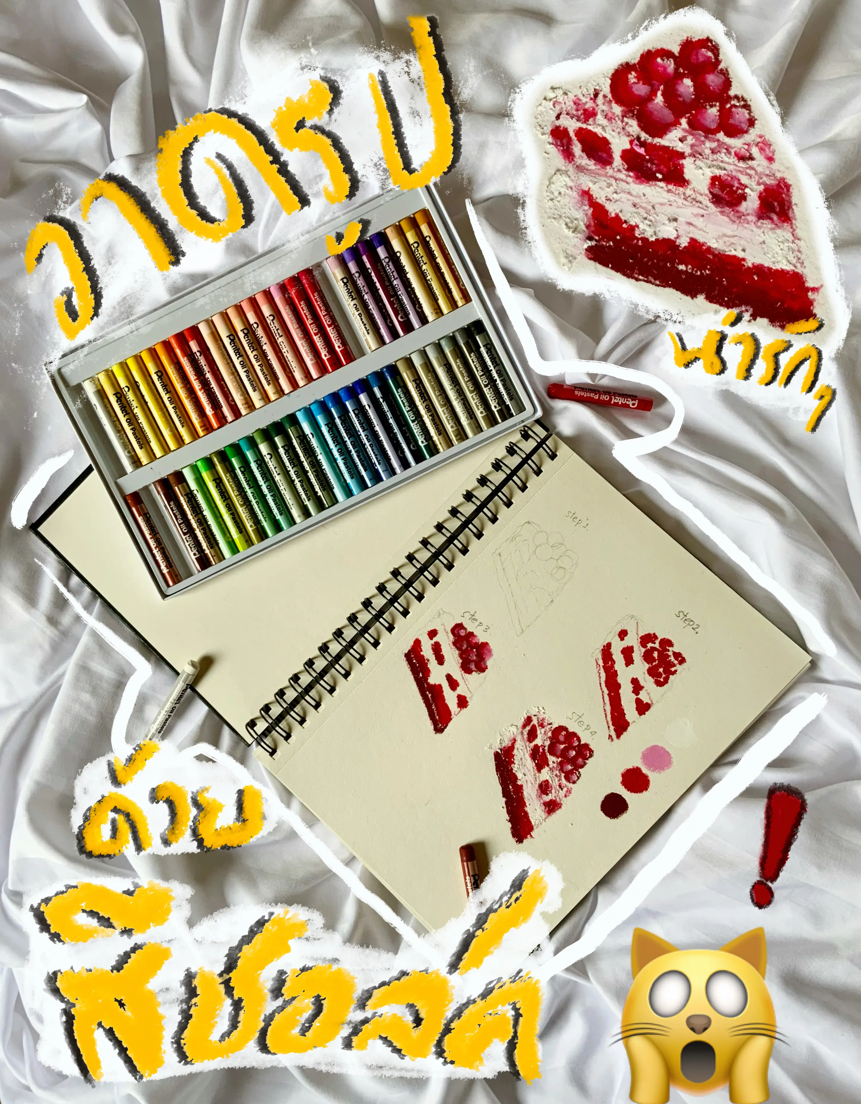 วาดรูป🎨น่ารักๆด้วยสีชอล์ค🙀🖍 | แกลเลอรีที่โพสต์โดย ping ping | Lemon8