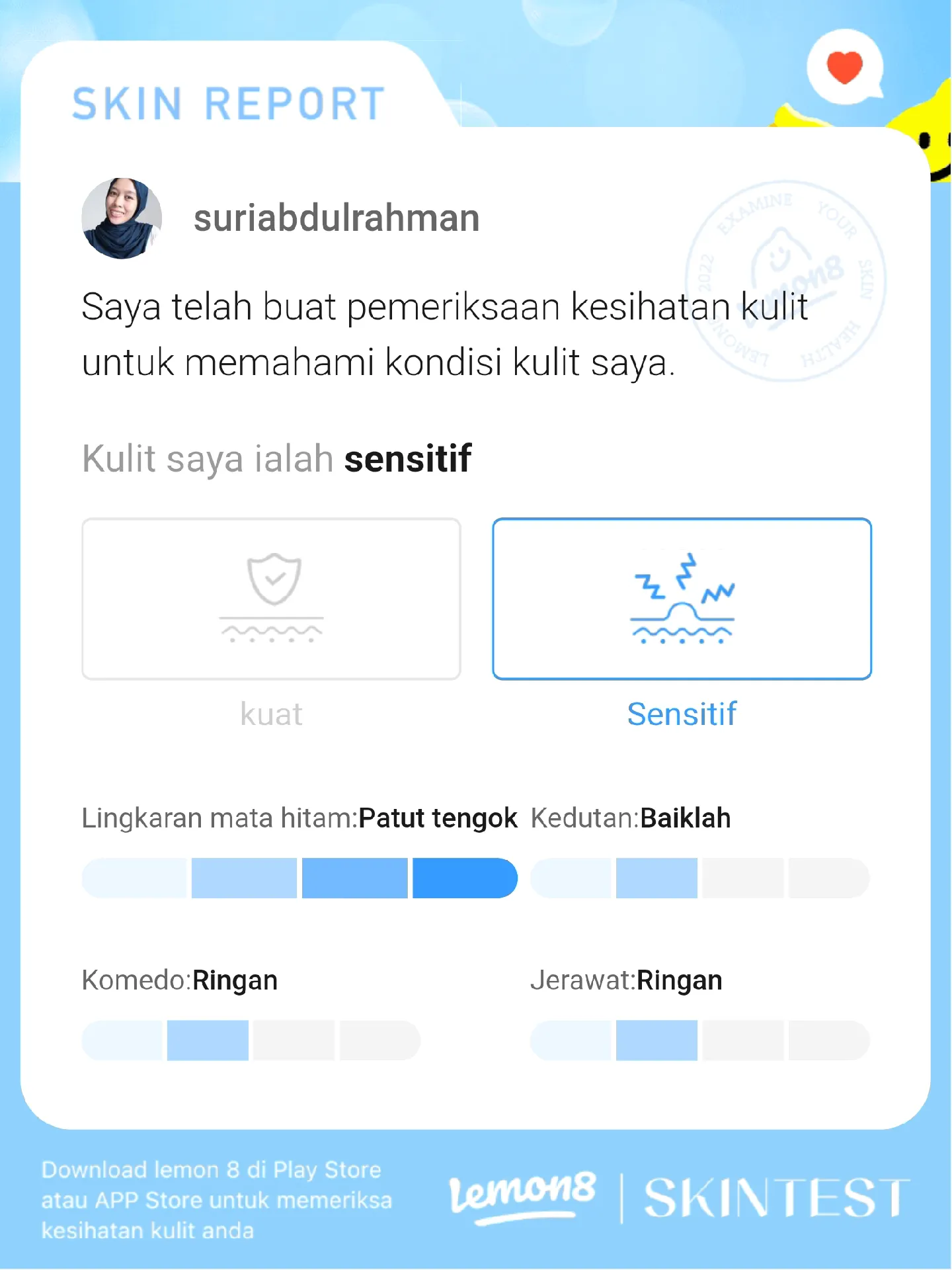 My Skin Report Test - Pencarian Lemon8