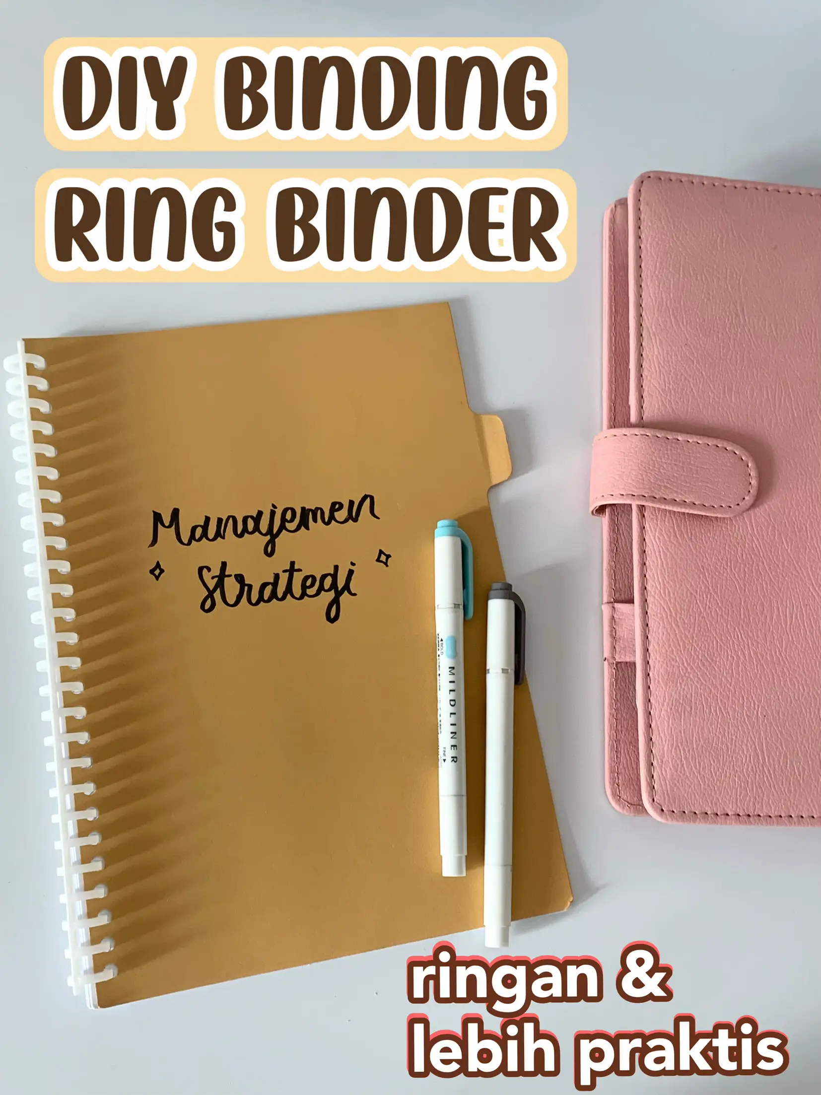 DIY Binding Ring Binder Untuk Catatan Kuliah 📒 | Galeri diposting oleh ...