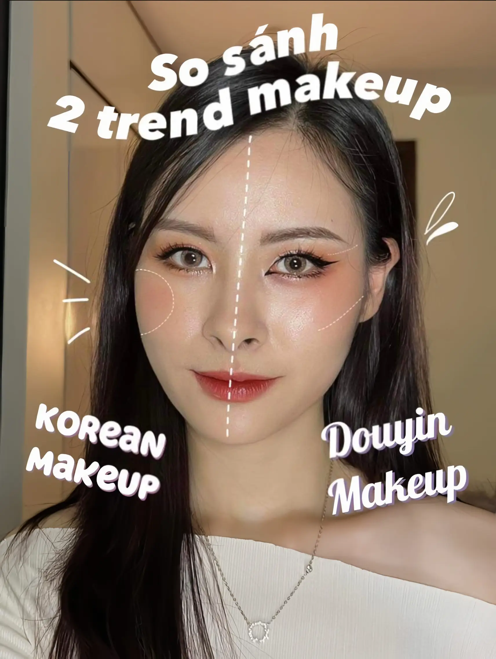 So sánh KOREAN MAKEUP vs DOUYIN MAKEUP | Bộ sưu tập do Quyen Quyn đăng | Lemon8