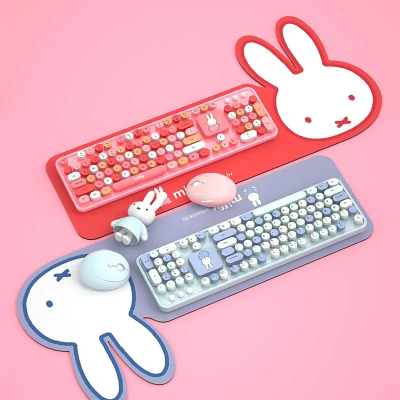 คีย์บอร์ดไร้สาย Miffy ครบเซ็ต น่ารัก สีสวยถูกใจมากๆ 😍 | แกลเลอรีที่โพสต์โดย Phim Rawin | Lemon8