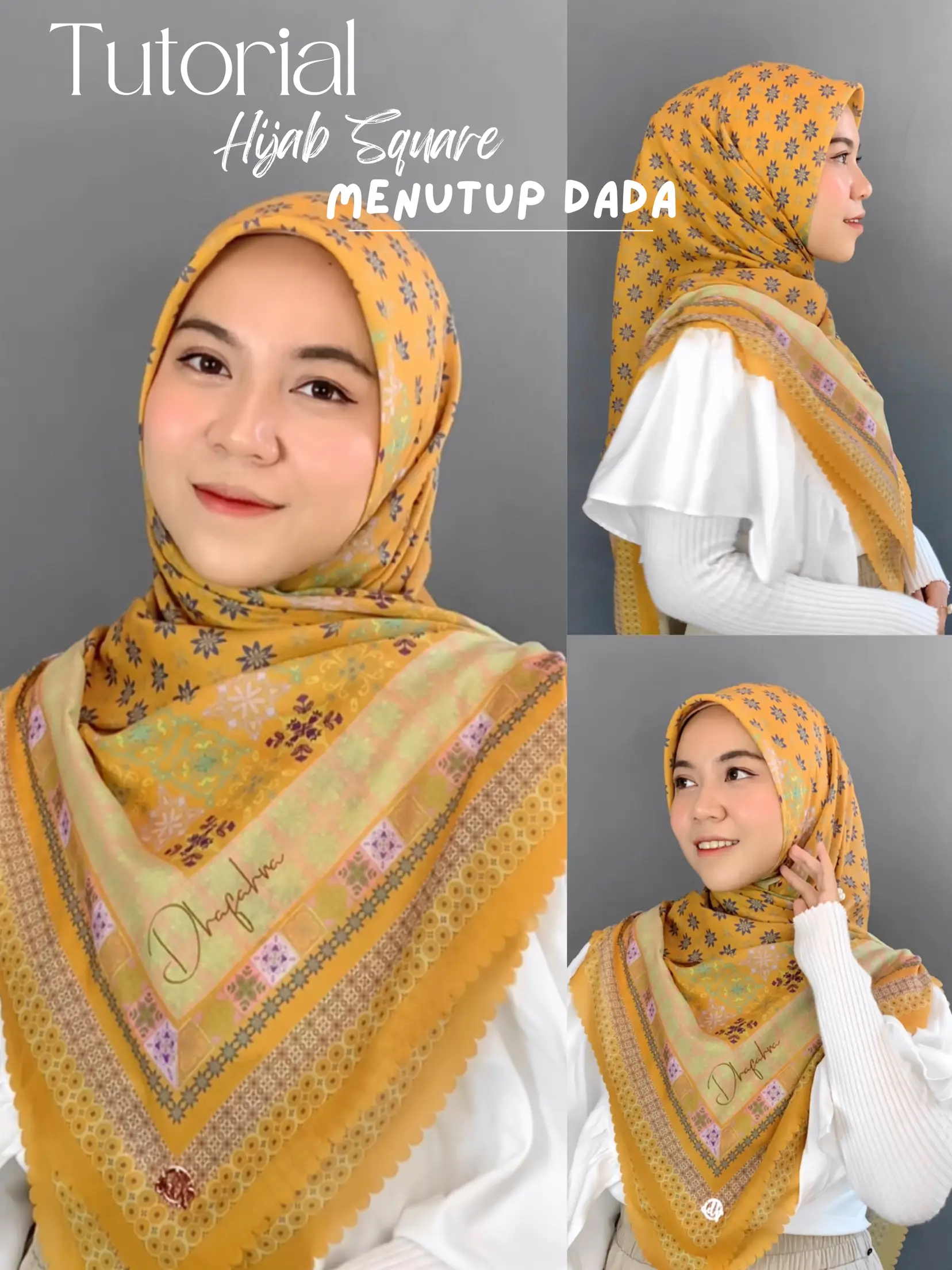 Tutorial Hijab Square Menutup Dada | Video dipublikasikan oleh Stkhomsah | Lemon8