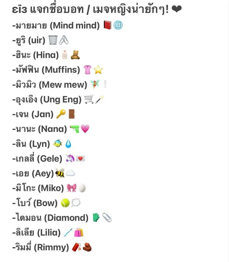 แจกชื่อ เมจ/บอท ผู้หญิงน่ารักๆ💫💫 | แกลเลอรีที่โพสต์โดย G'Gam | Lemon8