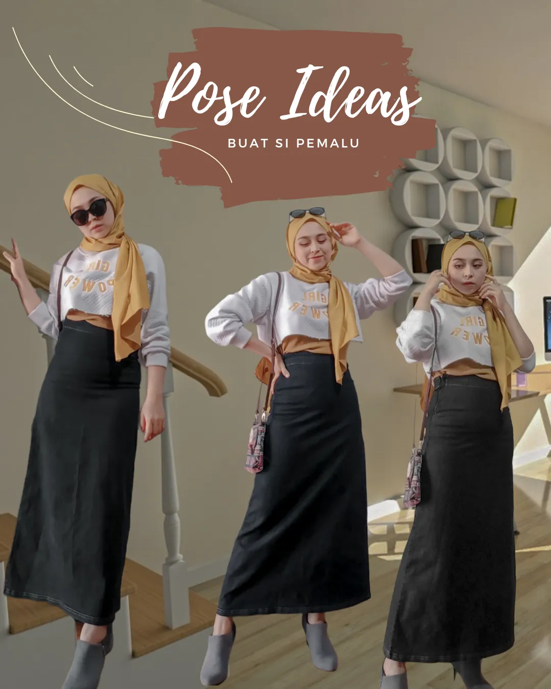 pose ideas buat "si pemalu" 😉 | แกลเลอรีที่โพสต์โดย elyfauziyah | Lemon8