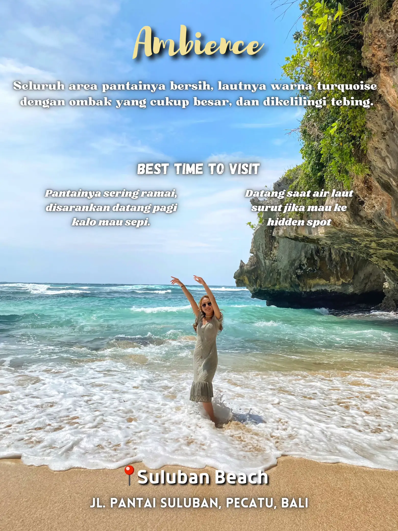 Hidden Spot di Suluban Beach, Bali! 🌊🌊 | Galeri diposting oleh Nanda Gia | Lemon8