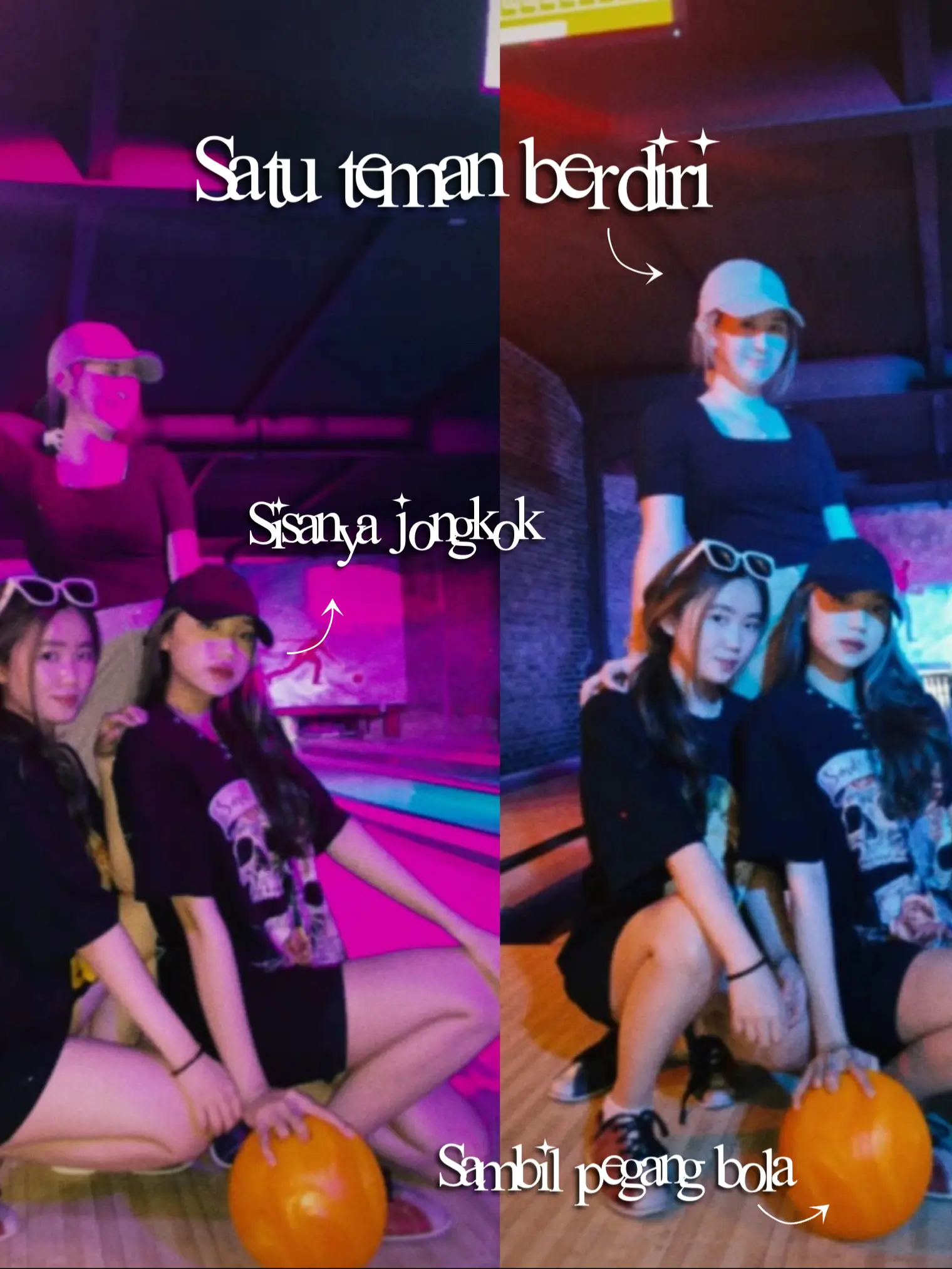 Pose ideas at bowling alley🎳 | แกลเลอรีที่โพสต์โดย Charmine🤍 | Lemon8