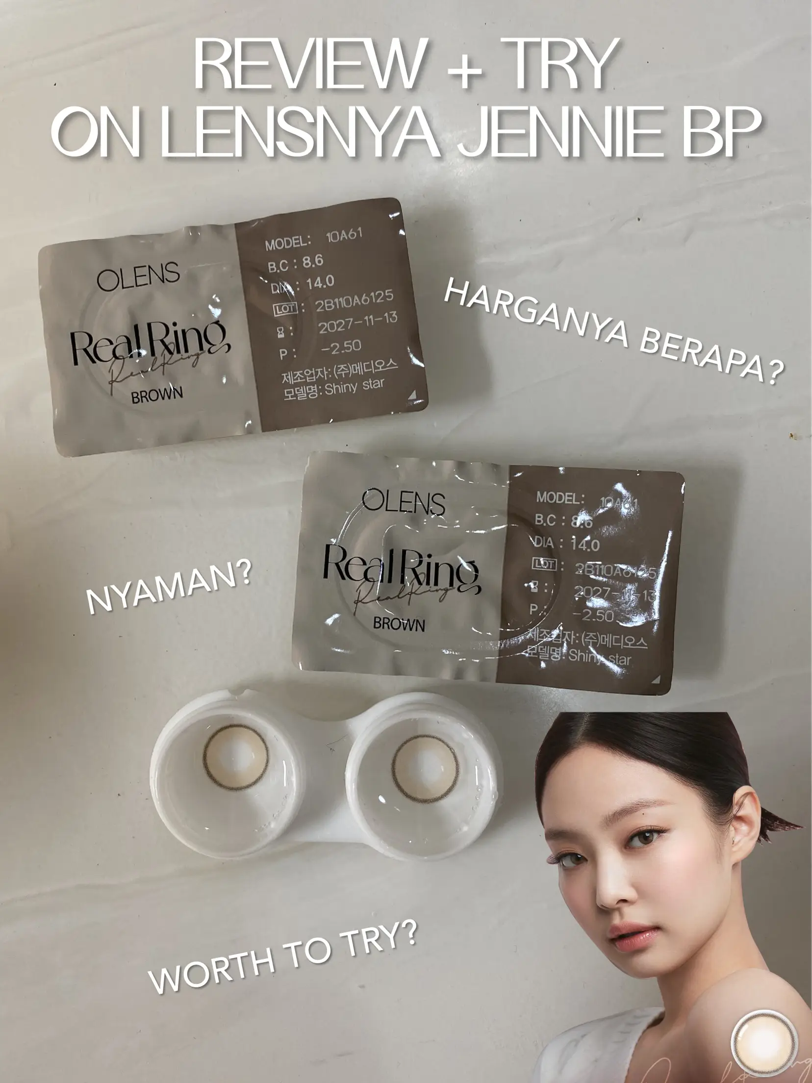 Trying VIRAL Jennie Kim’s Lens! Mahal? Worth It?👀💸 | Galeri diposting ...