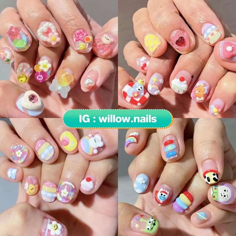 Bundle Includes 40 Cartoon Nail Ideas Cute Beyond Resistance💖 | Gallery ...