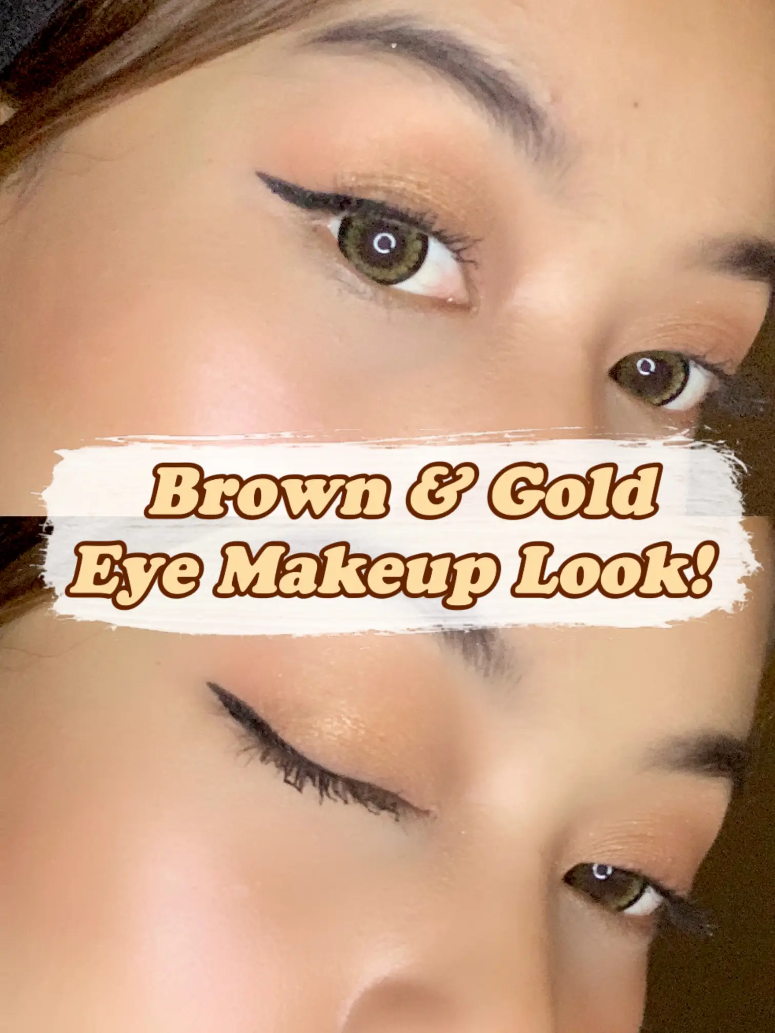 Brown & Gold Eye Makeup Look | Galeri disiarkan oleh Milda Kirana | Lemon8