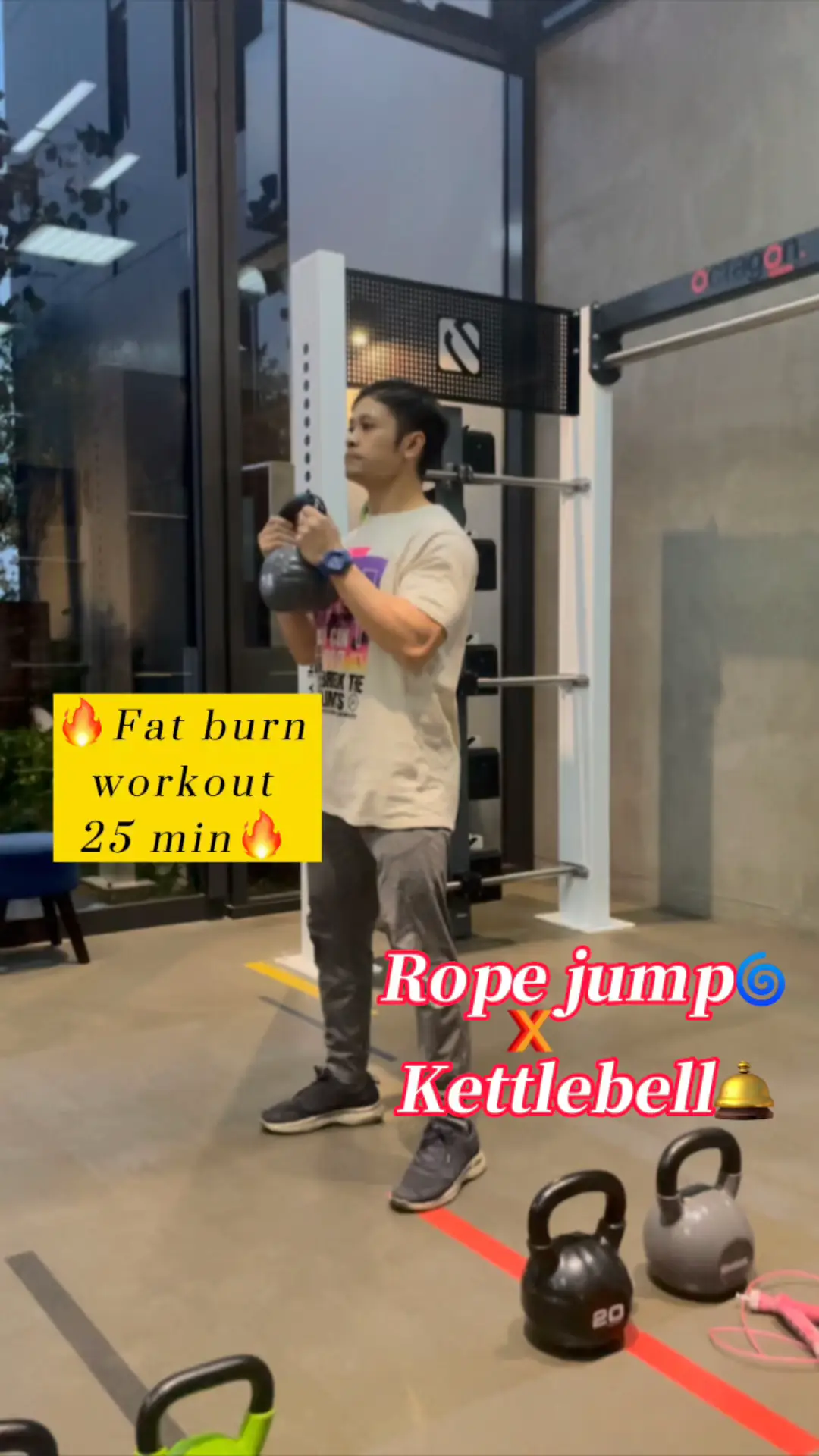 Rope jump 🌀x kettlebell🛎️ | วิดีโอที่เผยแพร่โดย Kenverytrue | Lemon8