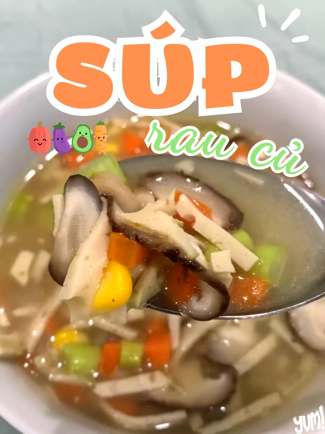 Súp rau củ thuần chay 💚☘️ | แกลเลอรีที่โพสต์โดย Em bé mê rau 🥦 | Lemon8