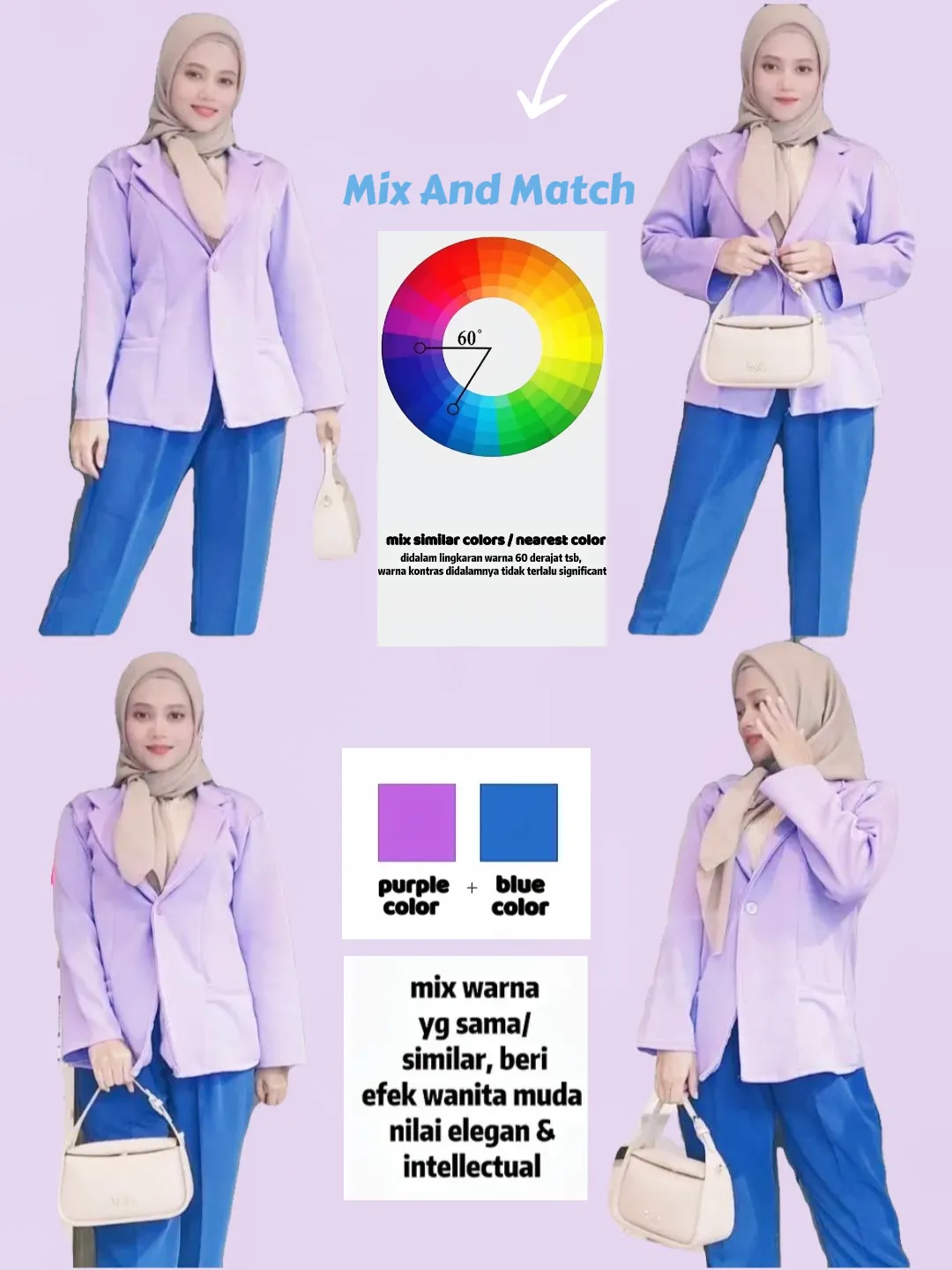mix and match purple navy | Galeri diposting oleh Halviran | Lemon8