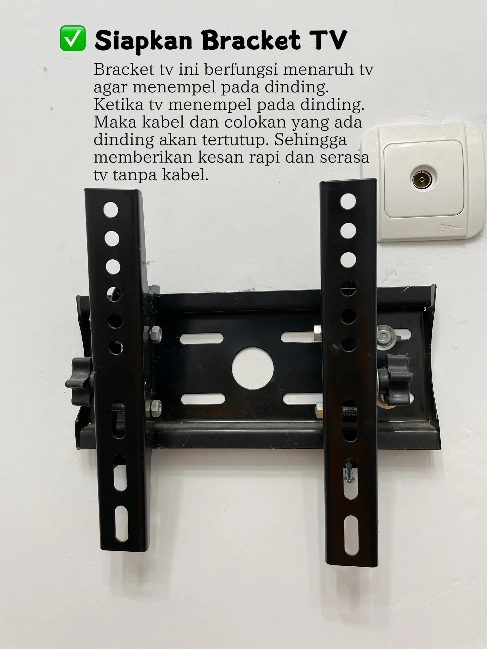 Tips pasang tv secara rapi tanpa kabel berserakan‼️ | Galeri diposting ...