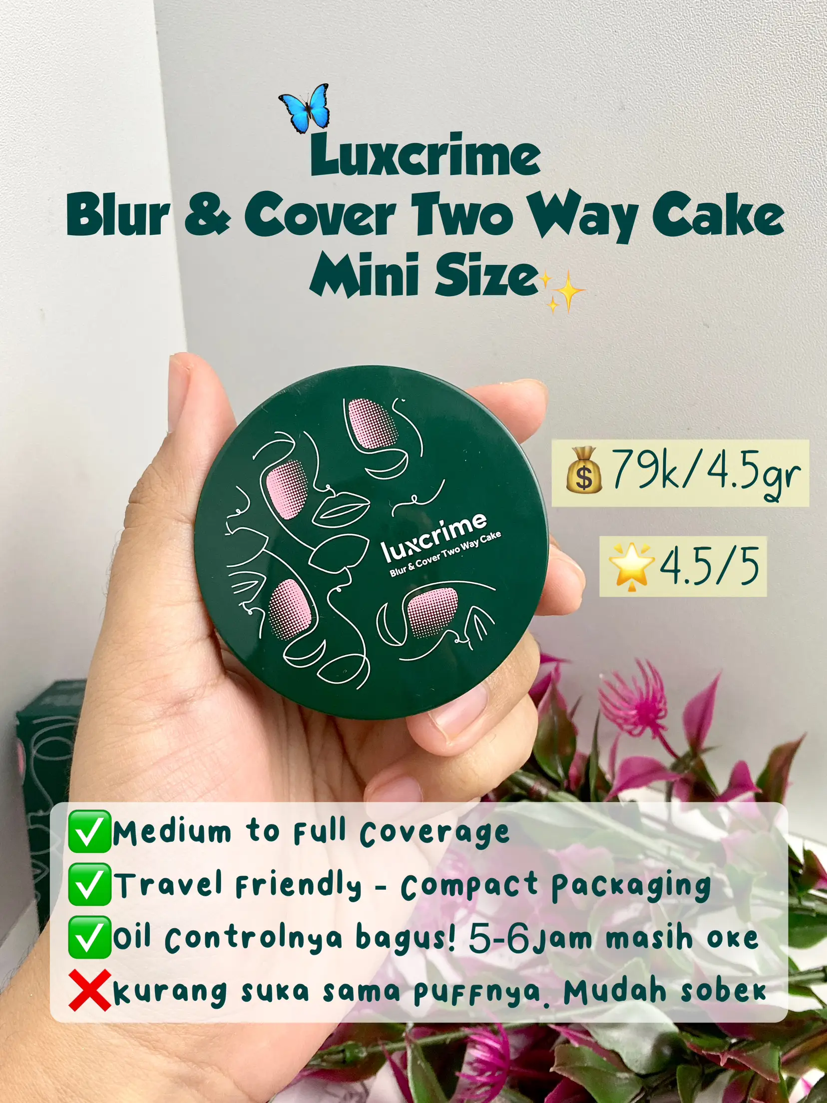 LUXCRIME TWO WAY CAKE BAGUS NGGAK SIH?!?😱 | Galeri diposting oleh larasdyah | Lemon8