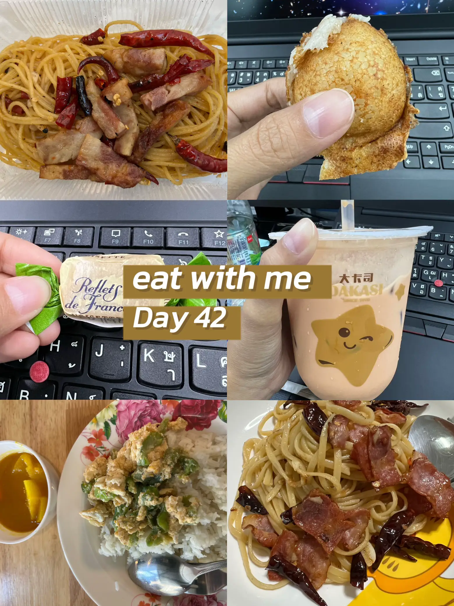 Day 42 | one day eat with me | แกลเลอรีที่โพสต์โดย Tanida | Lemon8