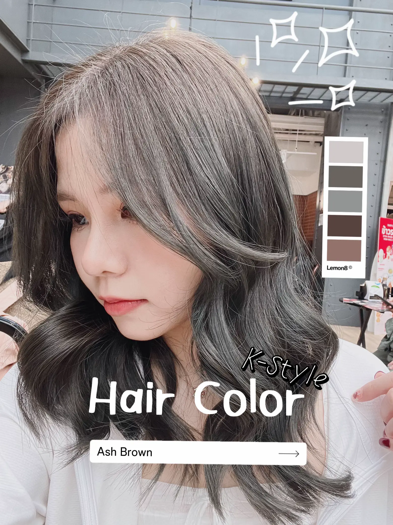 รีวิวทำสีผม Ash Brown ที่ร้าน Rapi-rabi | แกลเลอรีที่โพสต์โดย tangmaya | Lemon8