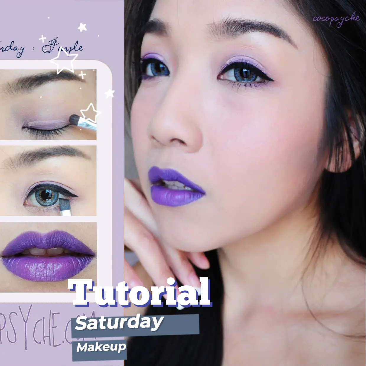 7 days makeup 💜 Saturday 💜 | แกลเลอรีที่โพสต์โดย Cocopsyche | Lemon8