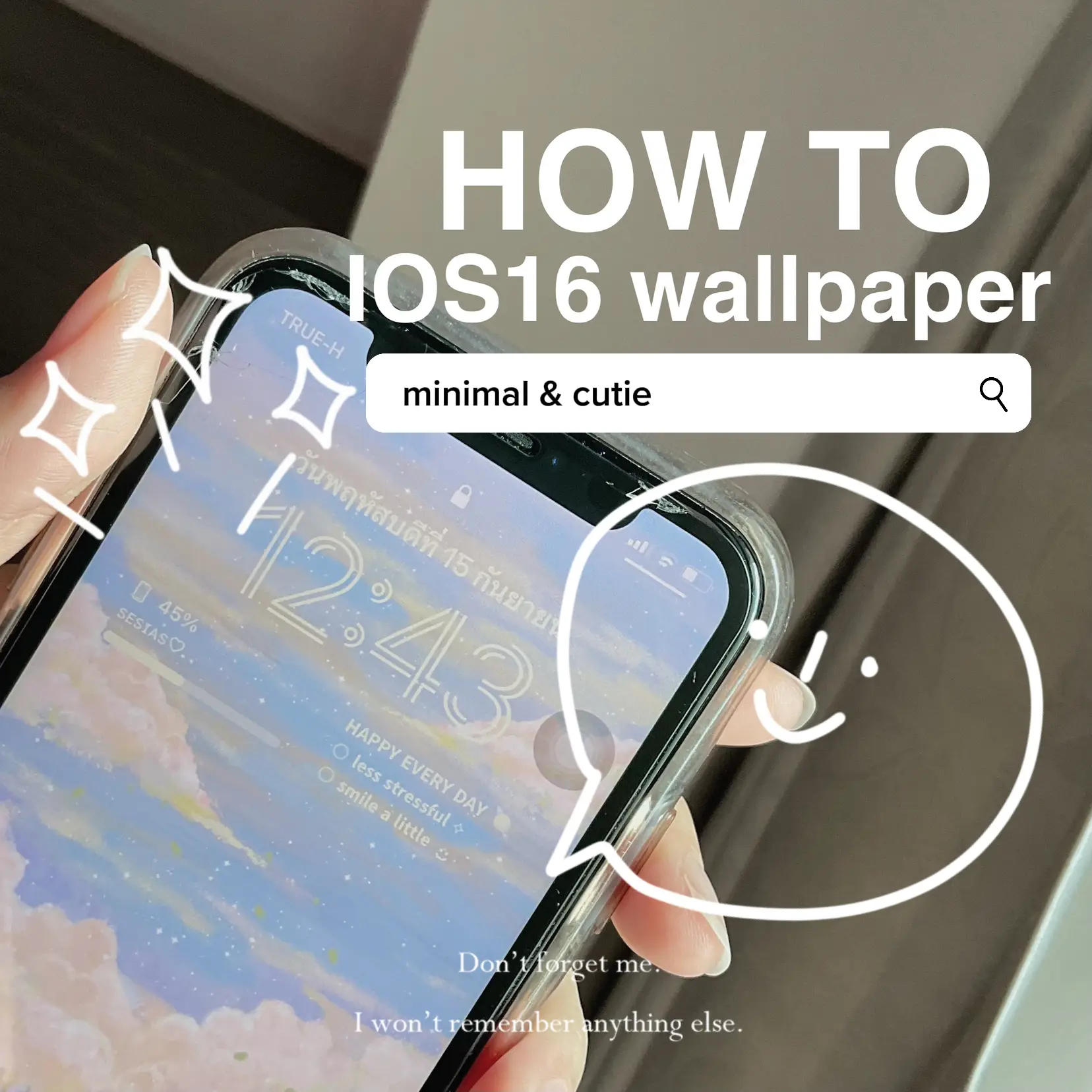 Howto ; ทำ wallpaper IOS16 น่ารักสุดๆ 💖🍋 | แกลเลอรีที่โพสต์โดย เอเซีย 💗 ˚ | Lemon8