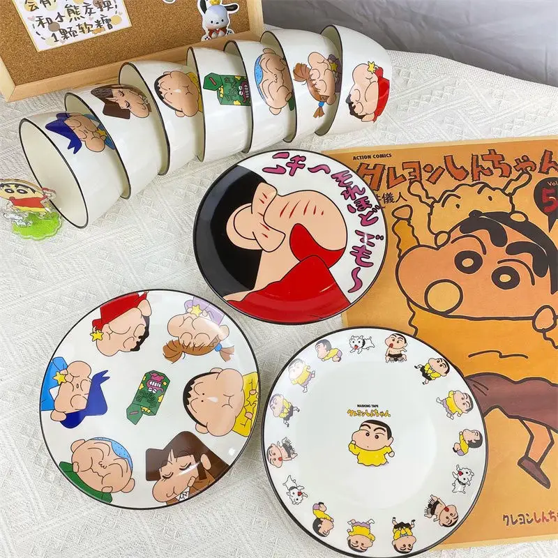 Shin-chan pattern ceramic bowl dish | Gallery posted by ชอบก็จัด | Lemon8