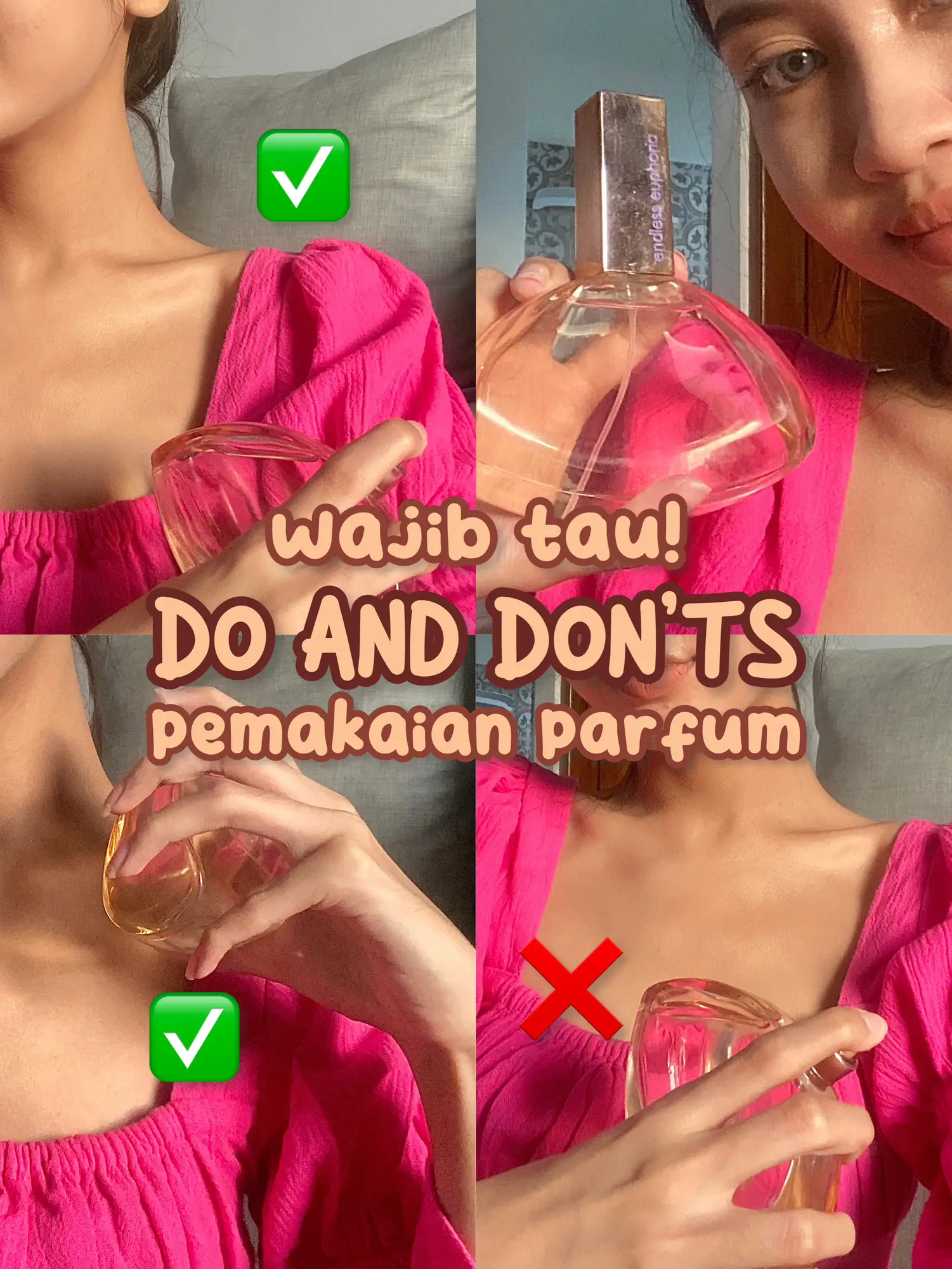 SAVE] Tips Pemakaian Parfum Yang Benar😙💗🍒 | Galeri diposting oleh Putri A 𐙚 ‧₊˚ | Lemon8