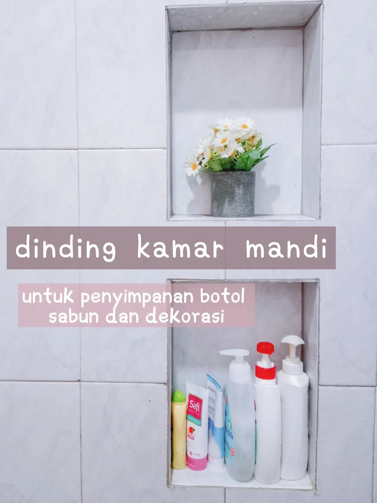 ide penyimpanan botol sabun di dinding kamar mandi | Galeri diposting ...