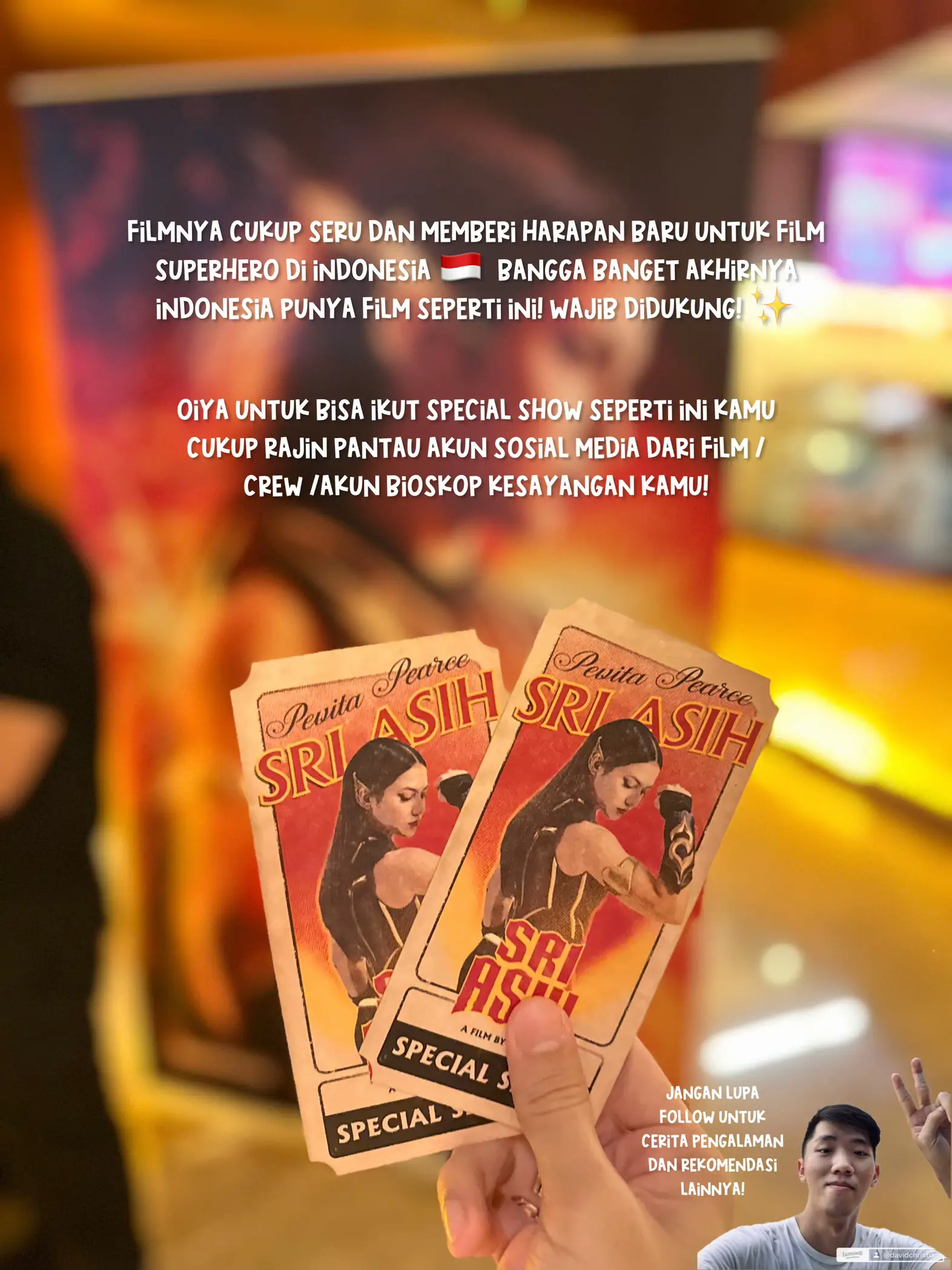 NONTON SRI ASIH BARENG SUTRADARANYA! | Galeri diposting oleh David Christian | Lemon8