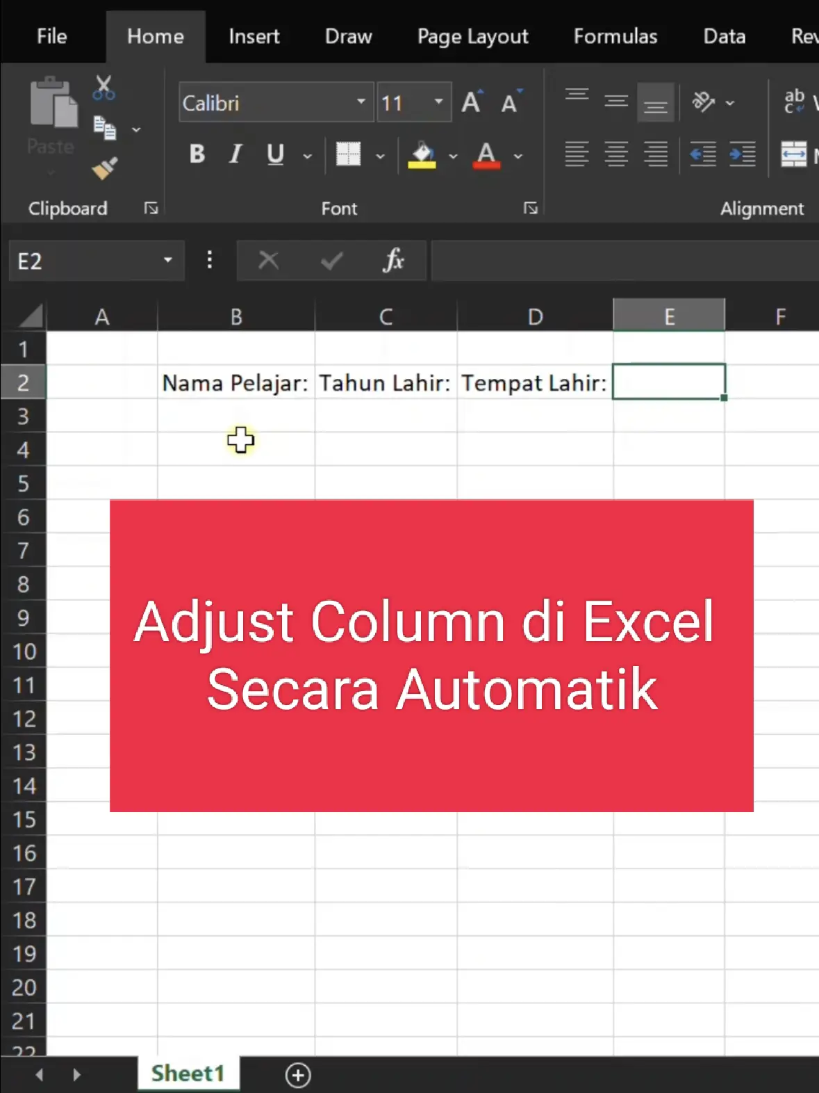 Adjust Size Column Di Excel Secara Automatik | Video diterbitkan oleh Cikgu Alan | Lemon8