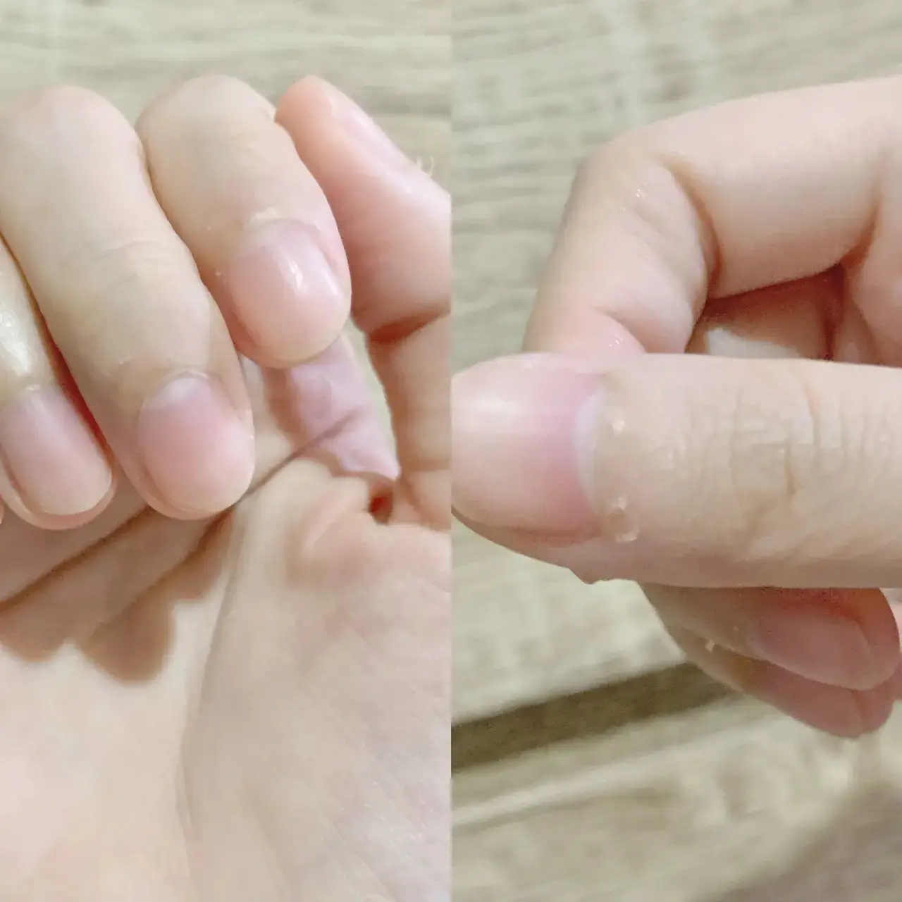 Nails + beautiful finger leather with baby oil 💕‼️ easy, no need to ...