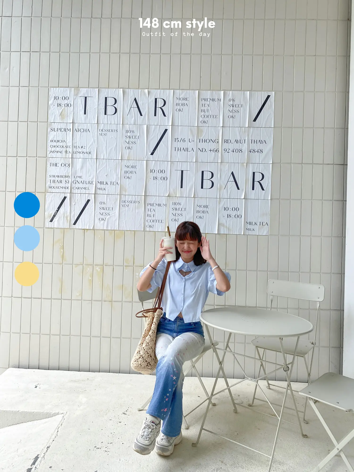 🧵148cm’s OOTD | วั น ศุ ก ร์ สี ฟ้า🪡☁️ 💙 | แกลเลอรีที่โพสต์โดย pattaling.🏔 | Lemon8