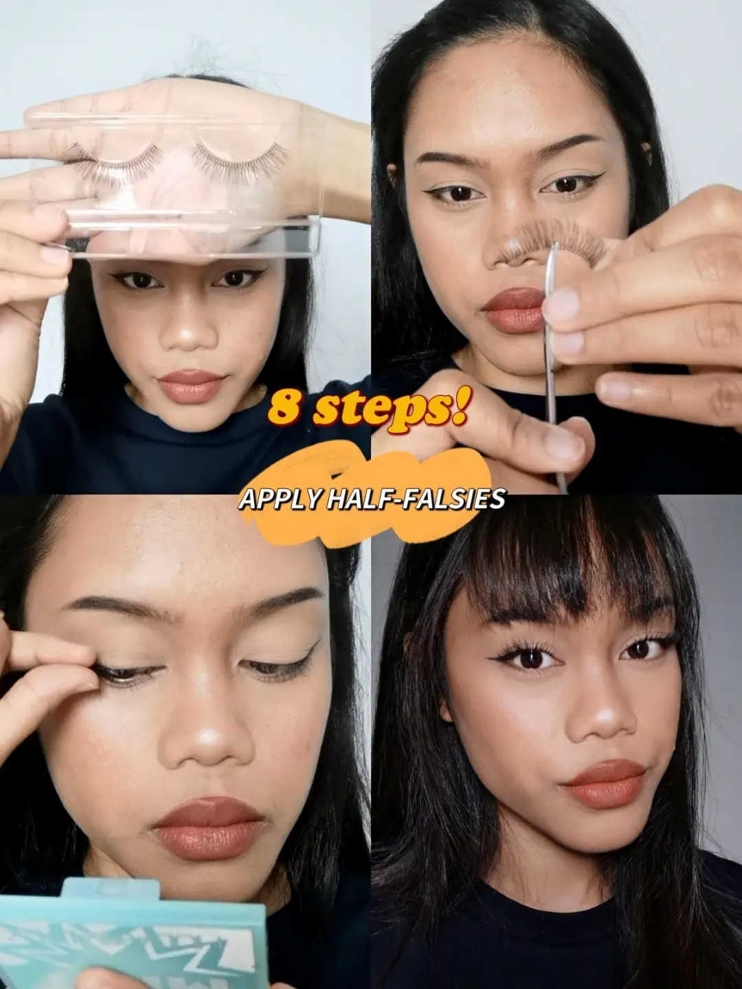 🖤APPLY HALF-FALSIES FOR HOODED EYELIDS👁️ | Video diterbitkan oleh ...