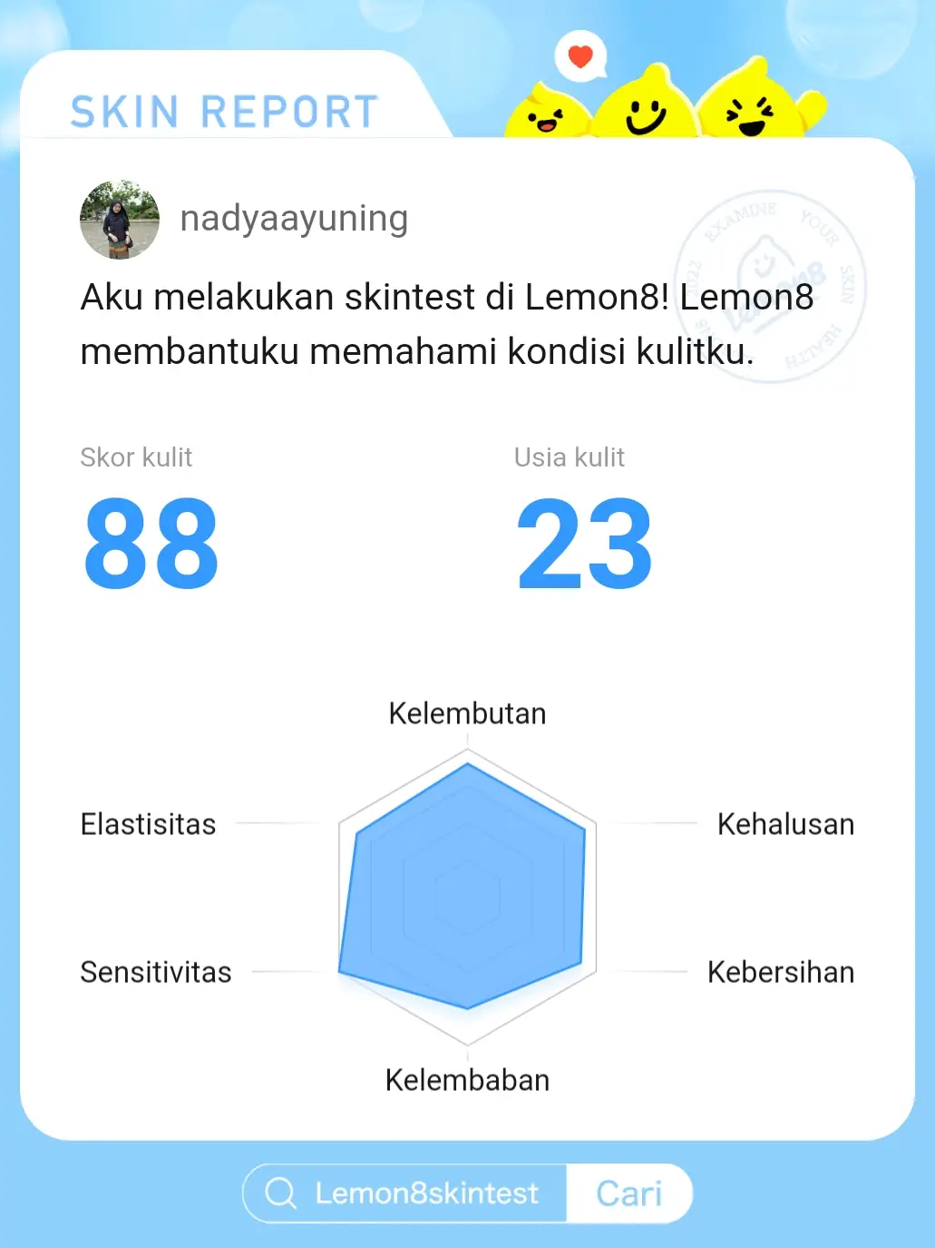 Laporan Kulit Saya | Galeri diposting oleh Nadya Ayuning | Lemon8